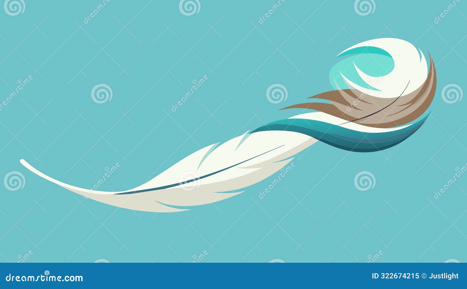 A Feather Floating in the Wind Symbolizing the Lightness and Freedom of ...