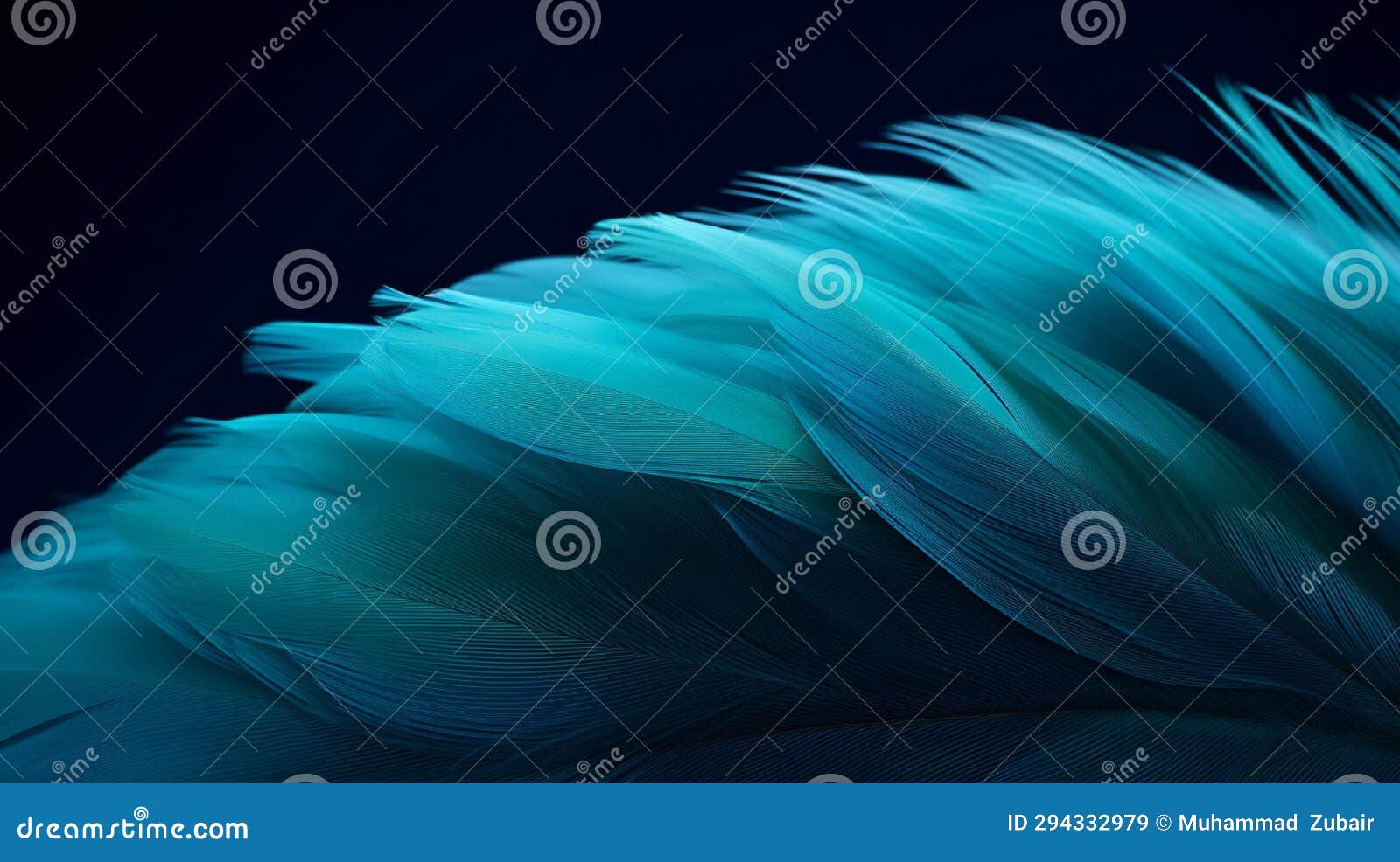 "Tranquil Ocean-Hued Feather S Beauty" Stock Illustration ...