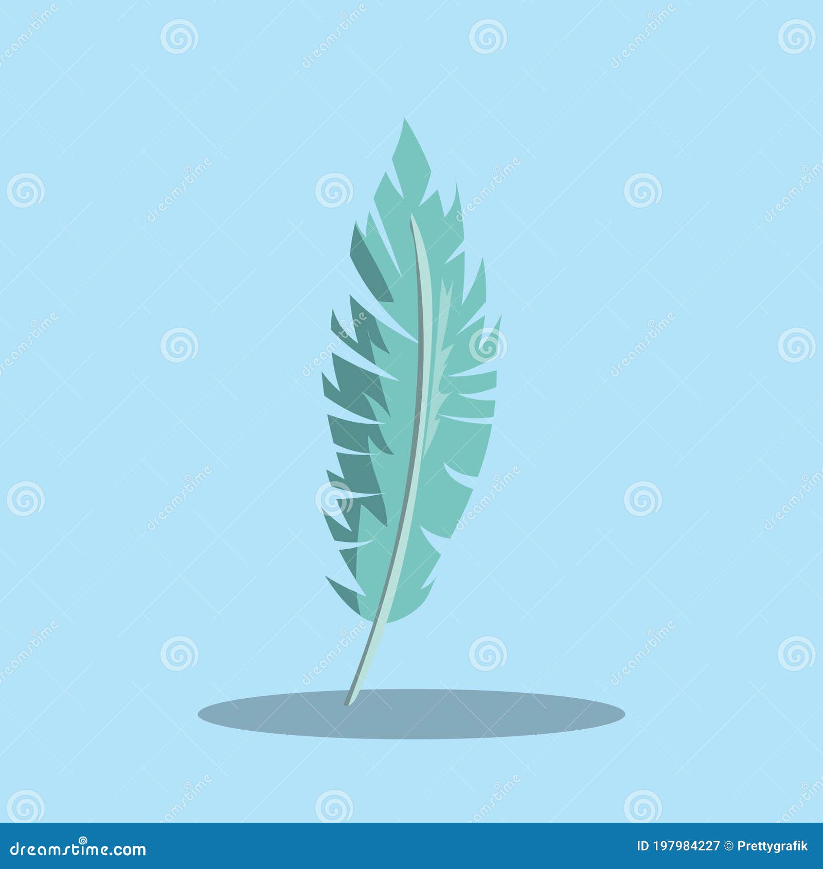 FEATHER GREEN 08 stock vector. Illustration of cartoon - 197984227