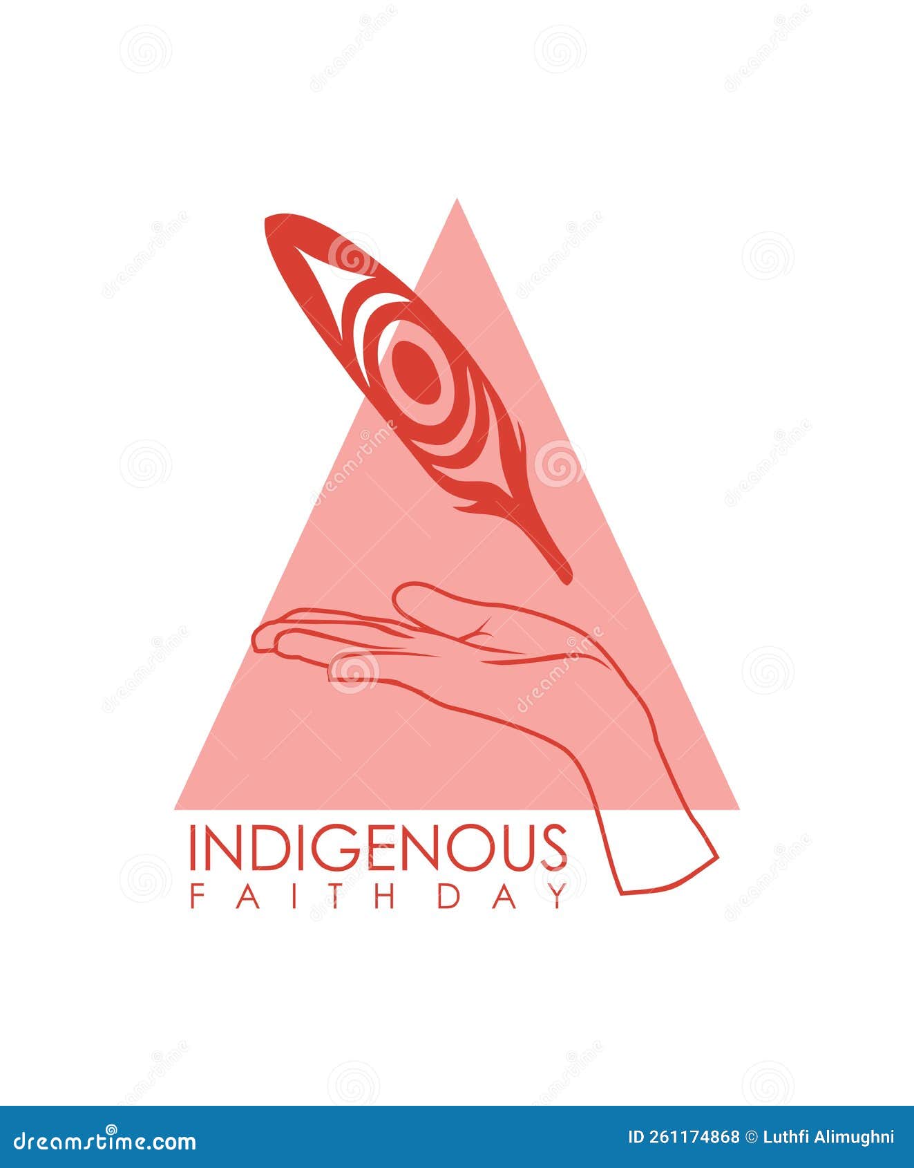 Feather and Hand for Indigenous People Awareness Background Stock ...