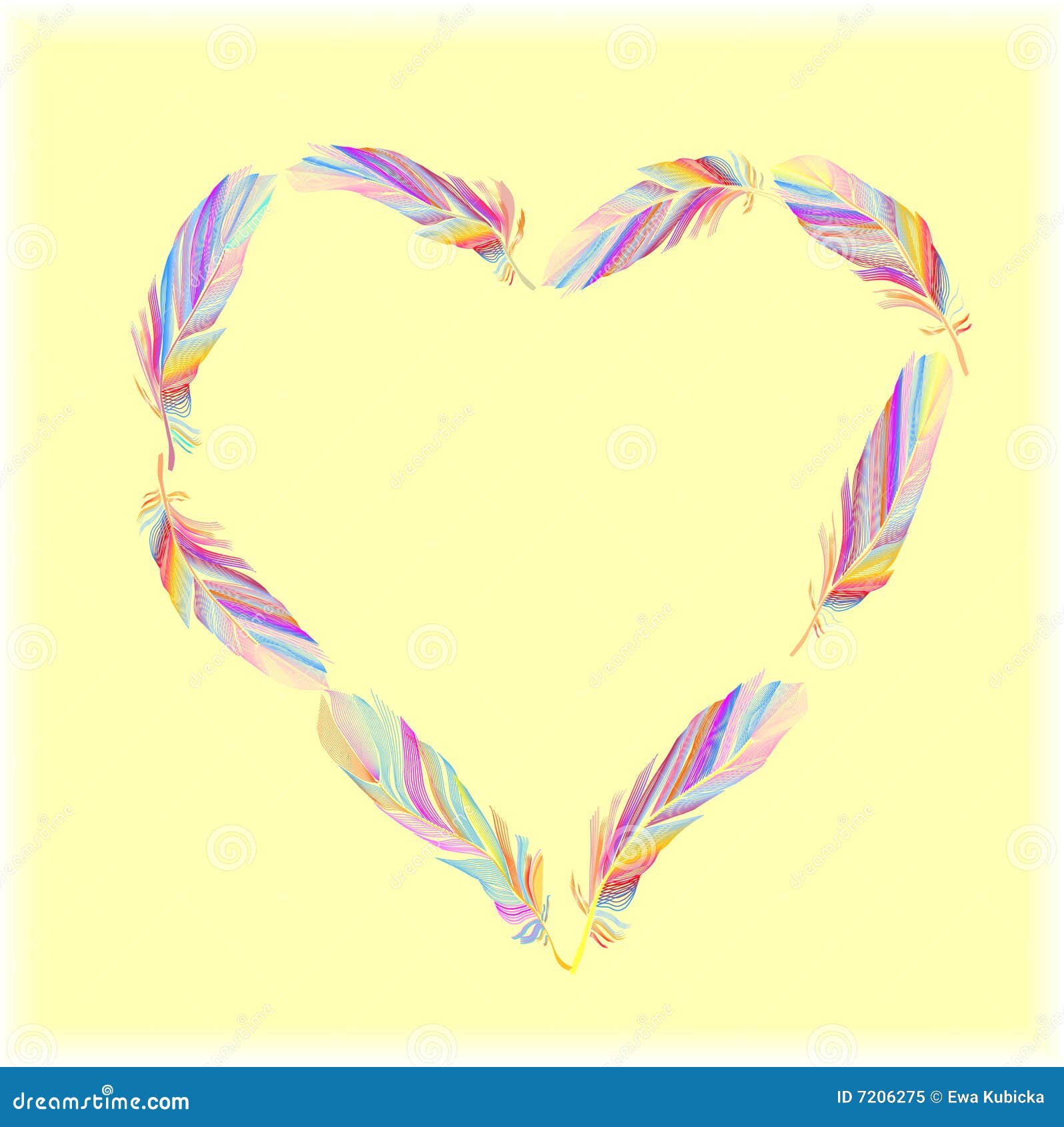 Feather heart stock illustration. Illustration of lines - 7206275