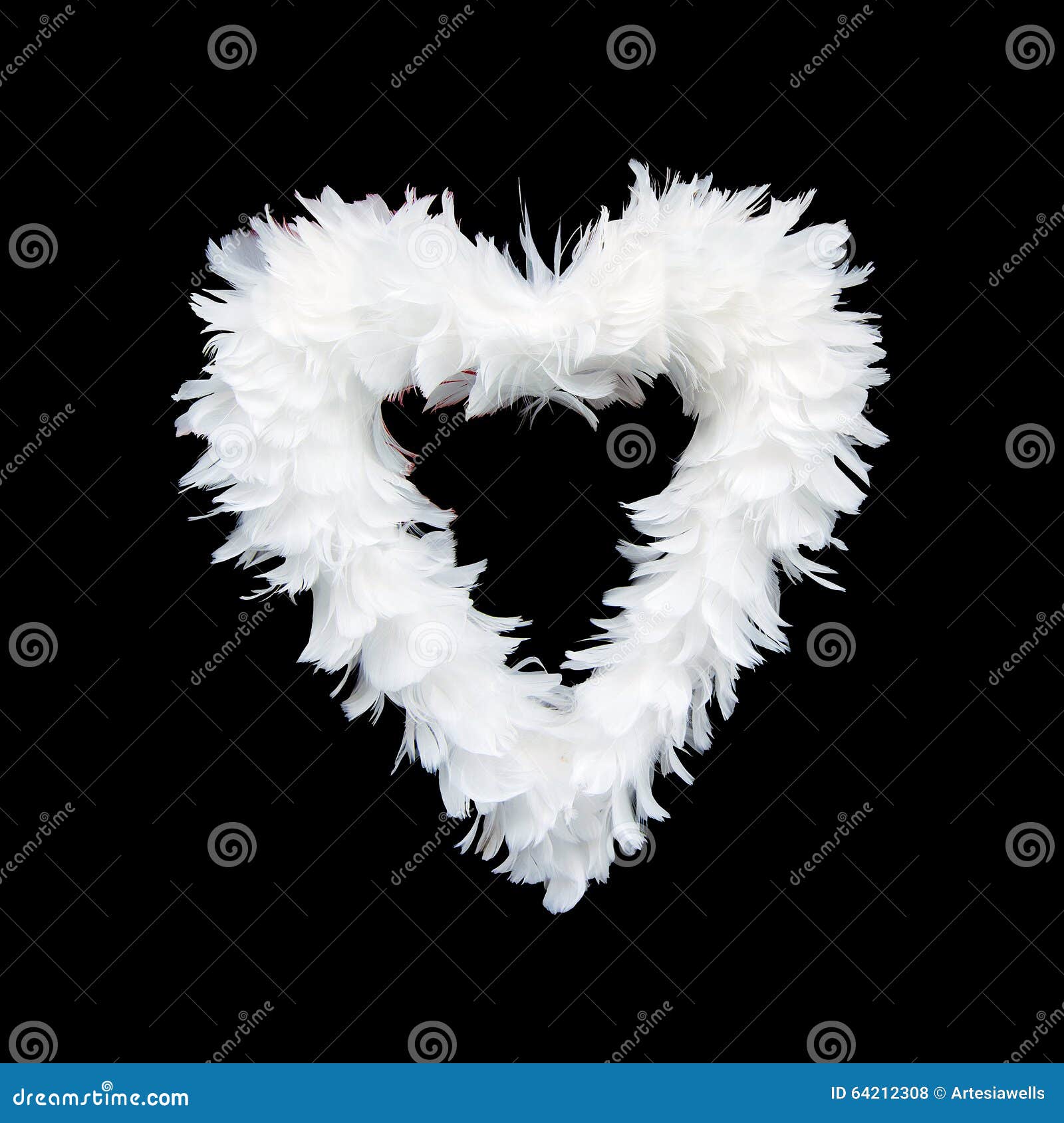 Feather heart stock photo. Image of romance, romantic - 64212308