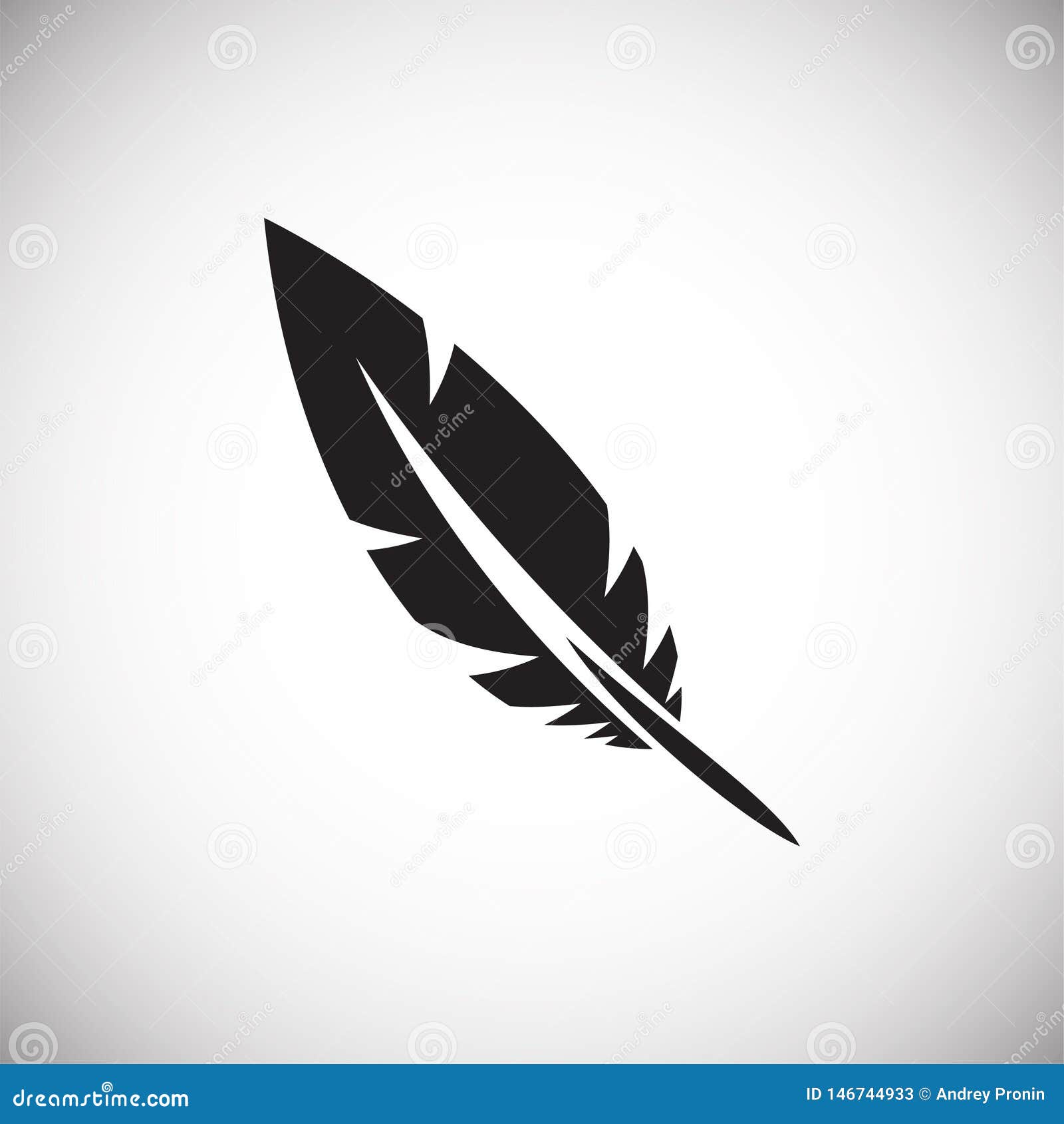 Feather Icon on Background for Graphic and Web Design. Simple Vector ...