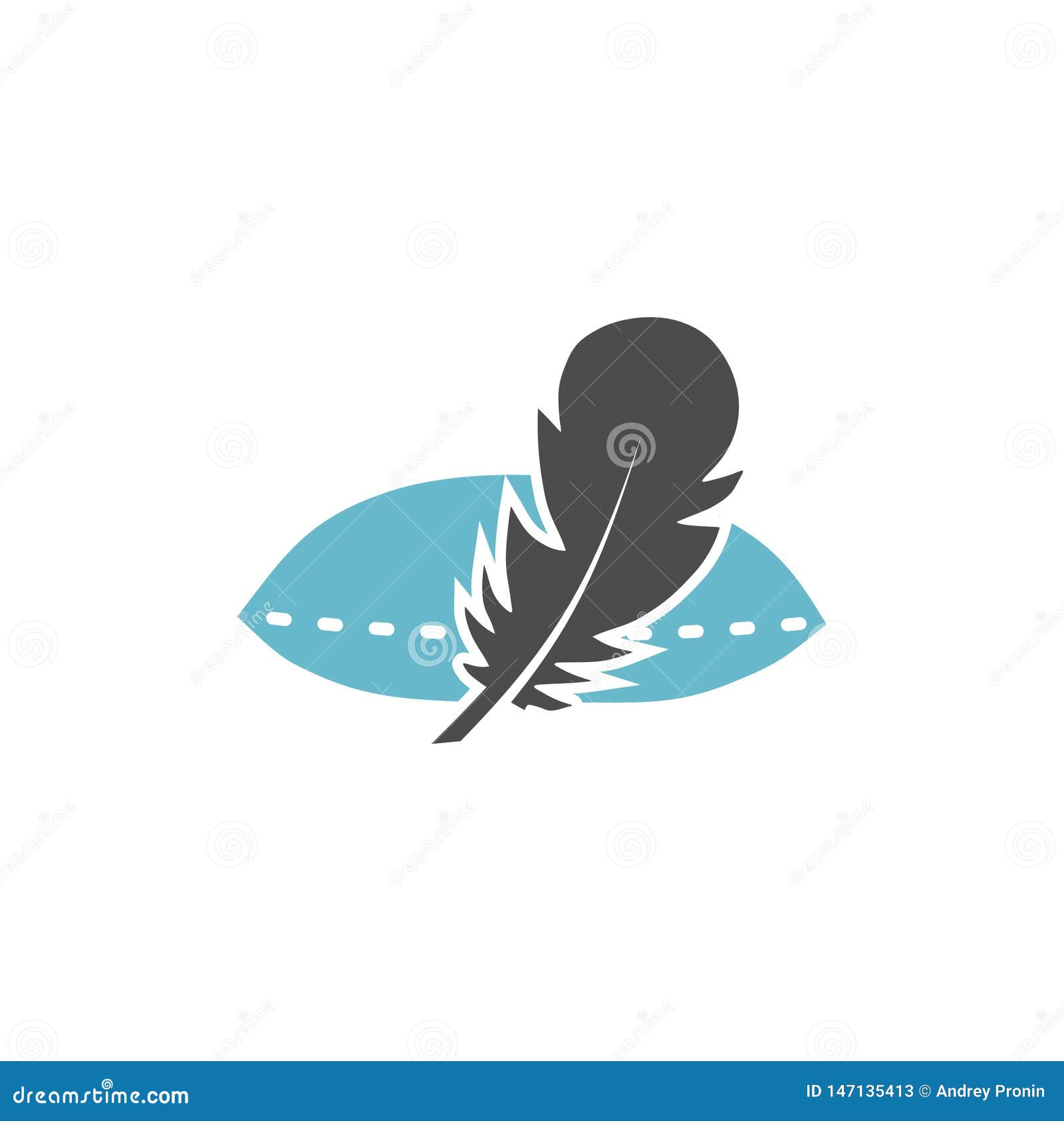 Feather Icon on Background for Graphic and Web Design. Simple Vector ...