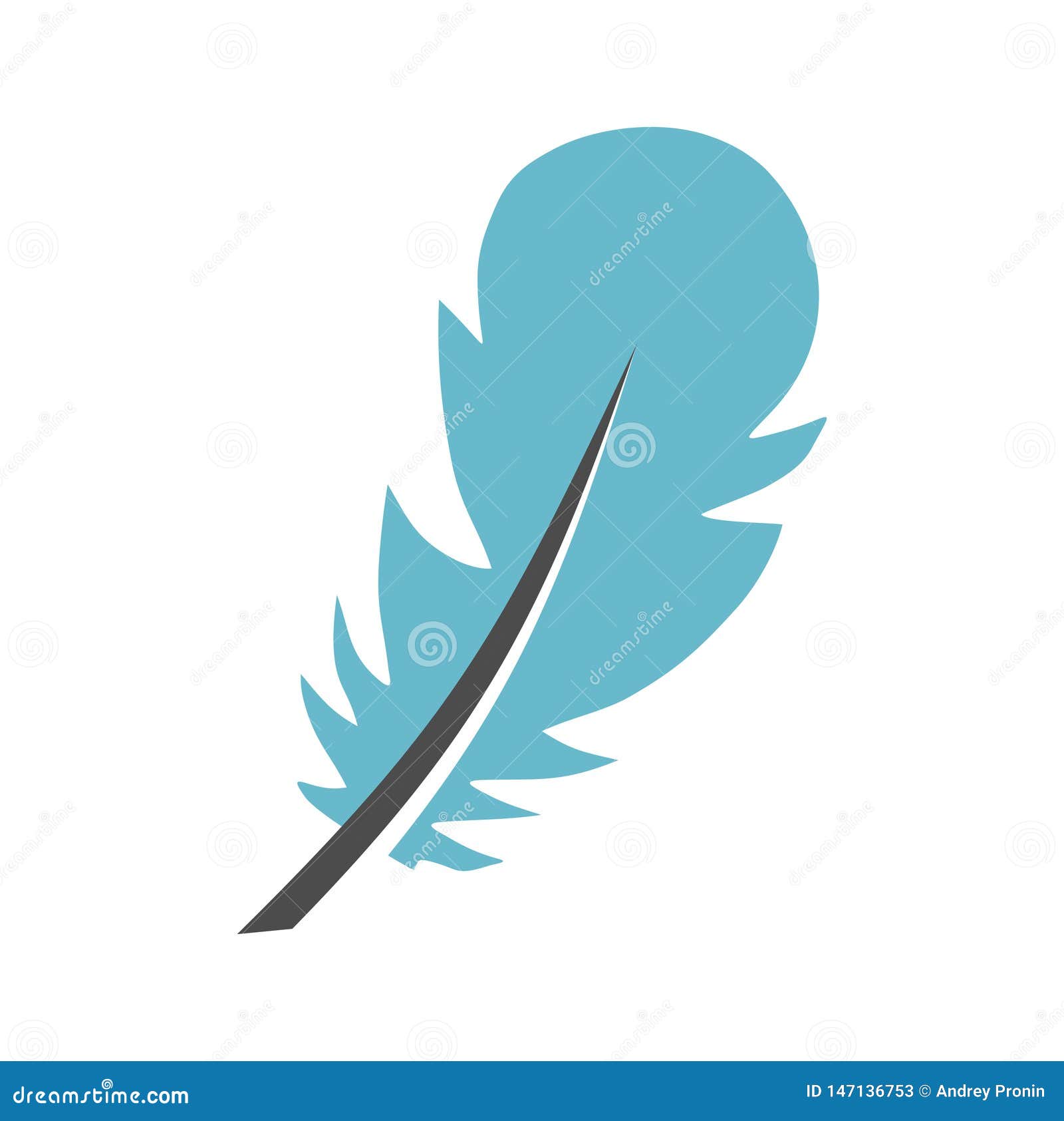 Feather Icon on Background for Graphic and Web Design. Simple Vector ...