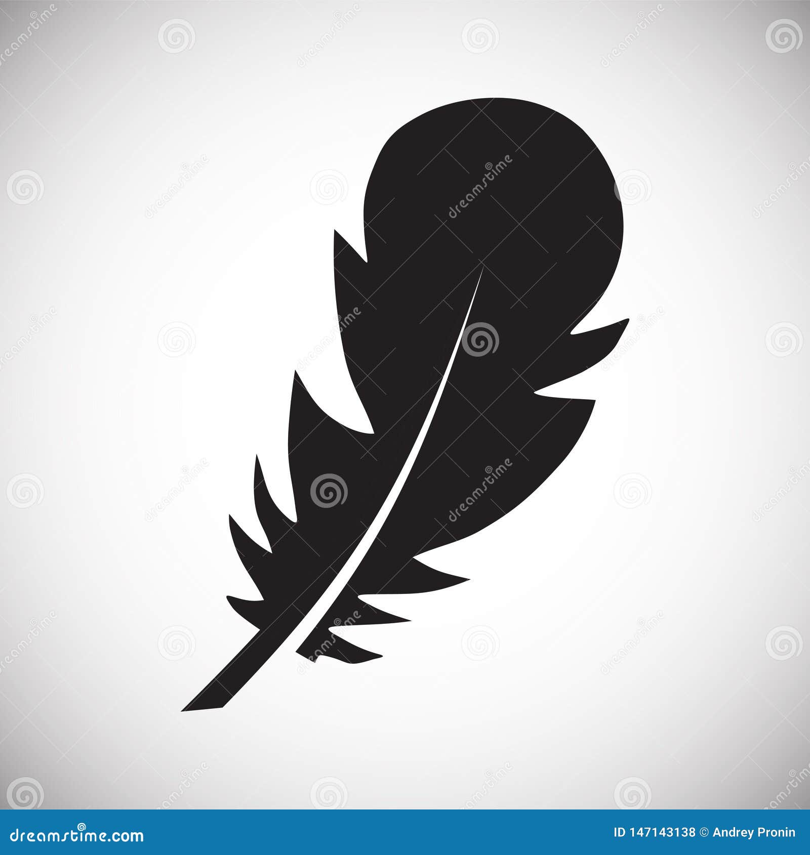 Feather Icon on Background for Graphic and Web Design. Simple Vector ...