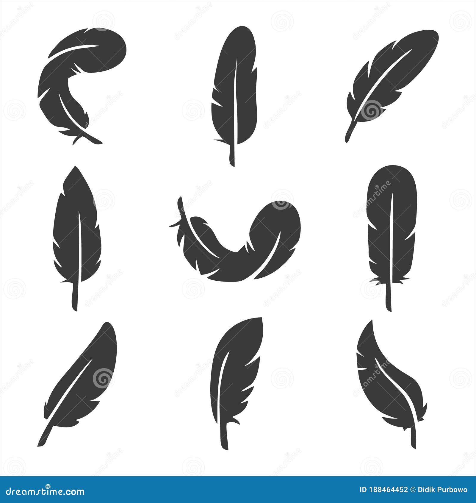 Feather Icon Isolated on White Background. Feather Icon in Trendy ...