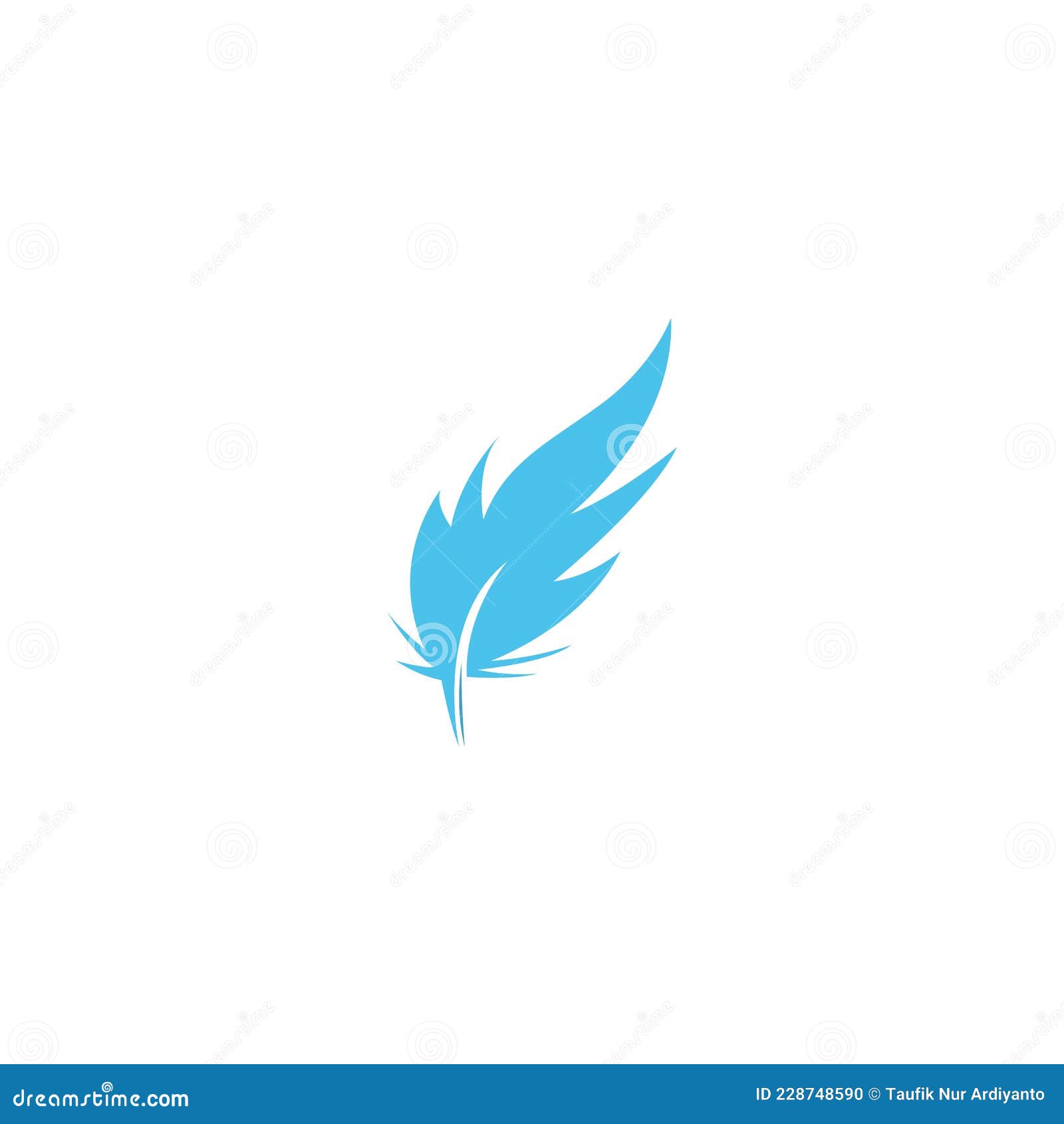 Feather Icon Logo Flat Design Template Stock Vector - Illustration of ...