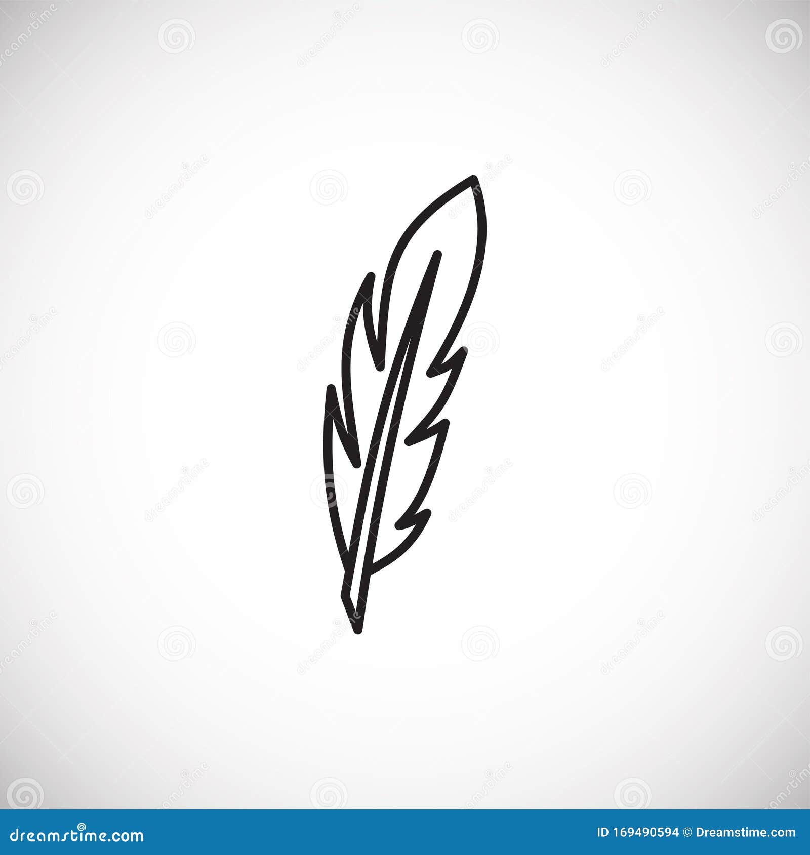 Feather Icon Outline on Background for Graphic and Web Design. Creative ...