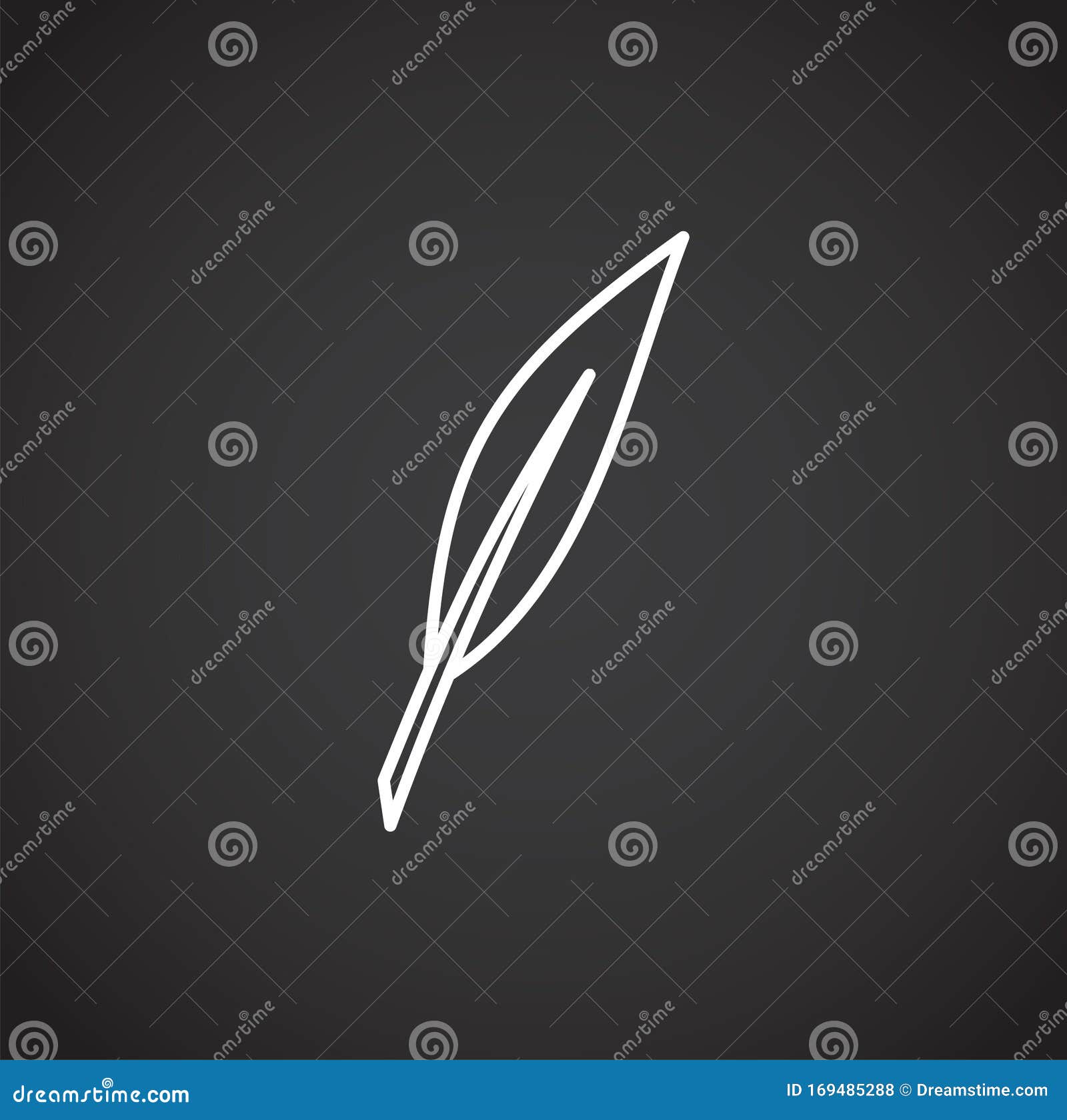 Feather Icon Outline on Background for Graphic and Web Design. Creative ...