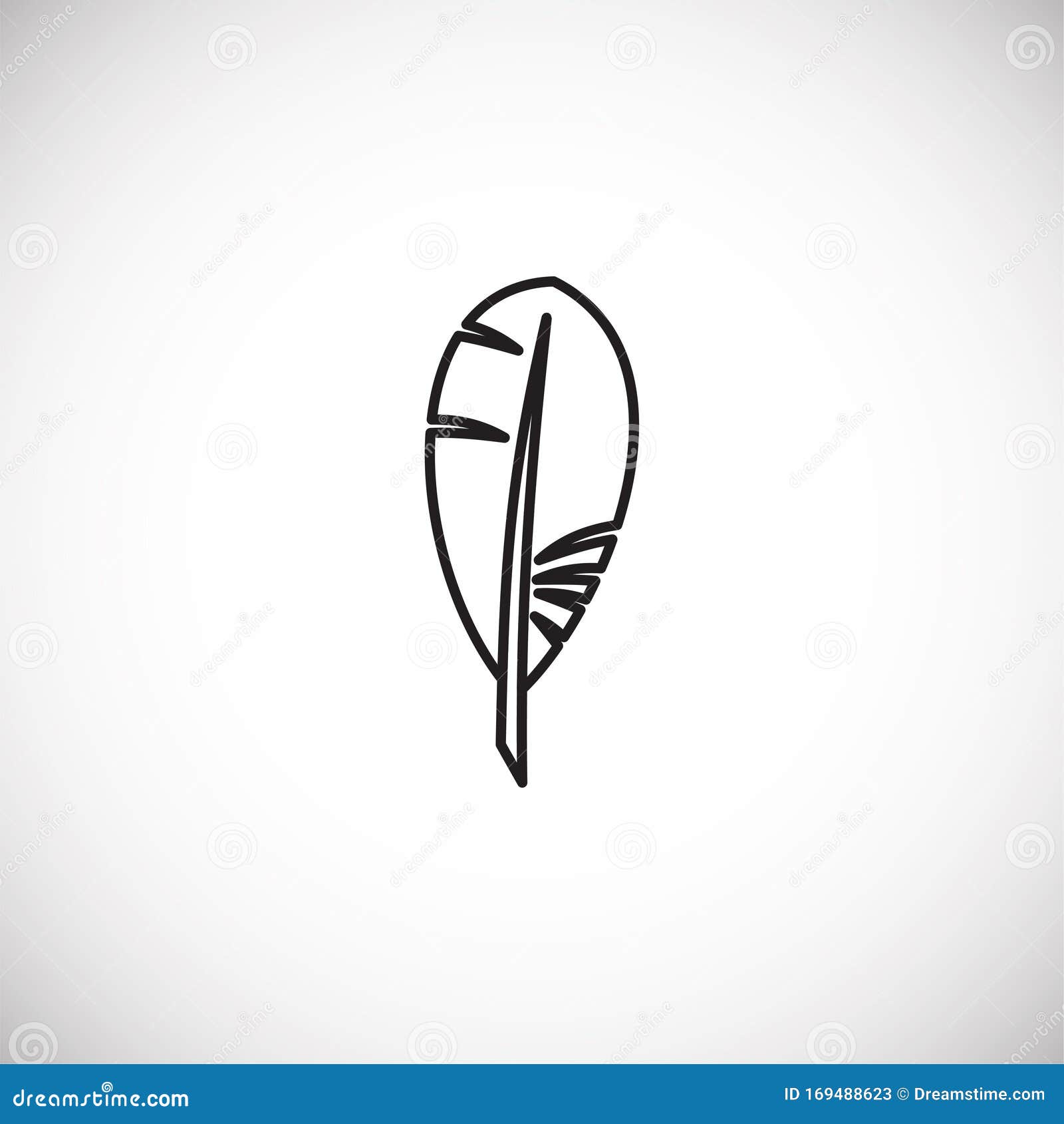Feather Icon Outline on Background for Graphic and Web Design. Creative ...