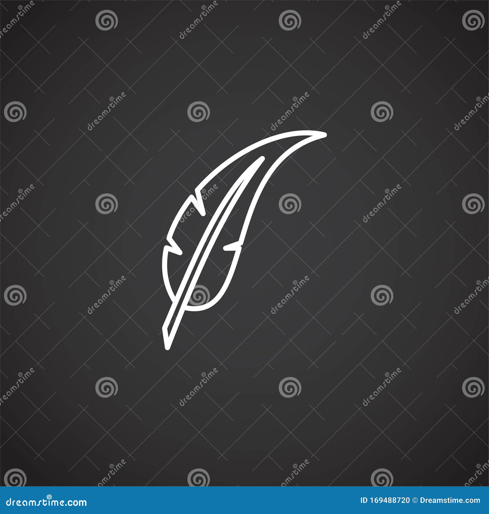 Feather Icon Outline on Background for Graphic and Web Design. Creative ...