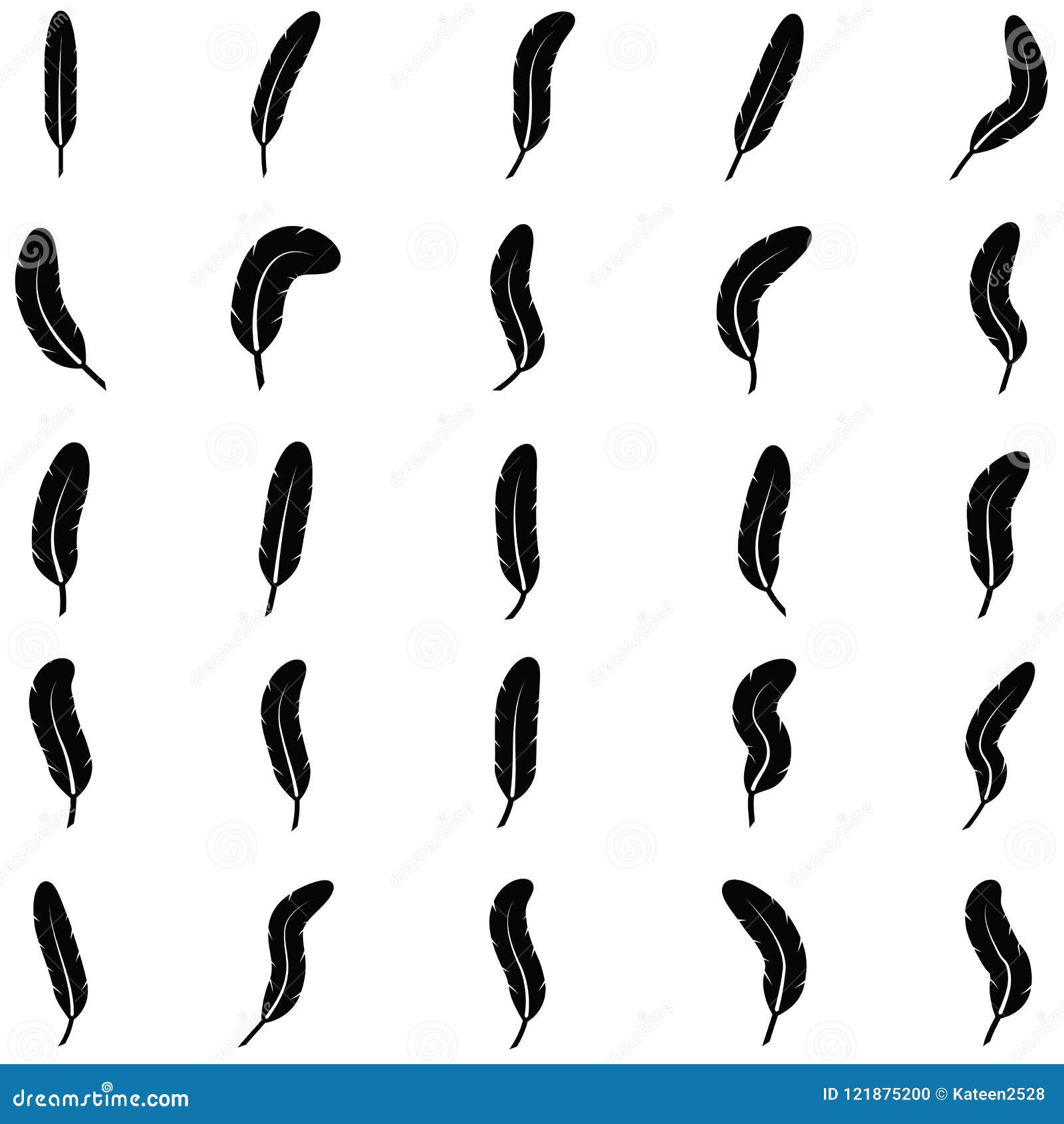 Feather icon set stock vector. Illustration of flying - 121875200