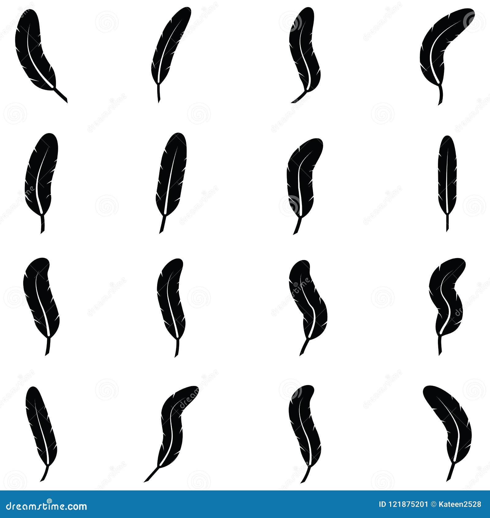 Feather icon set stock vector. Illustration of flight - 121875201
