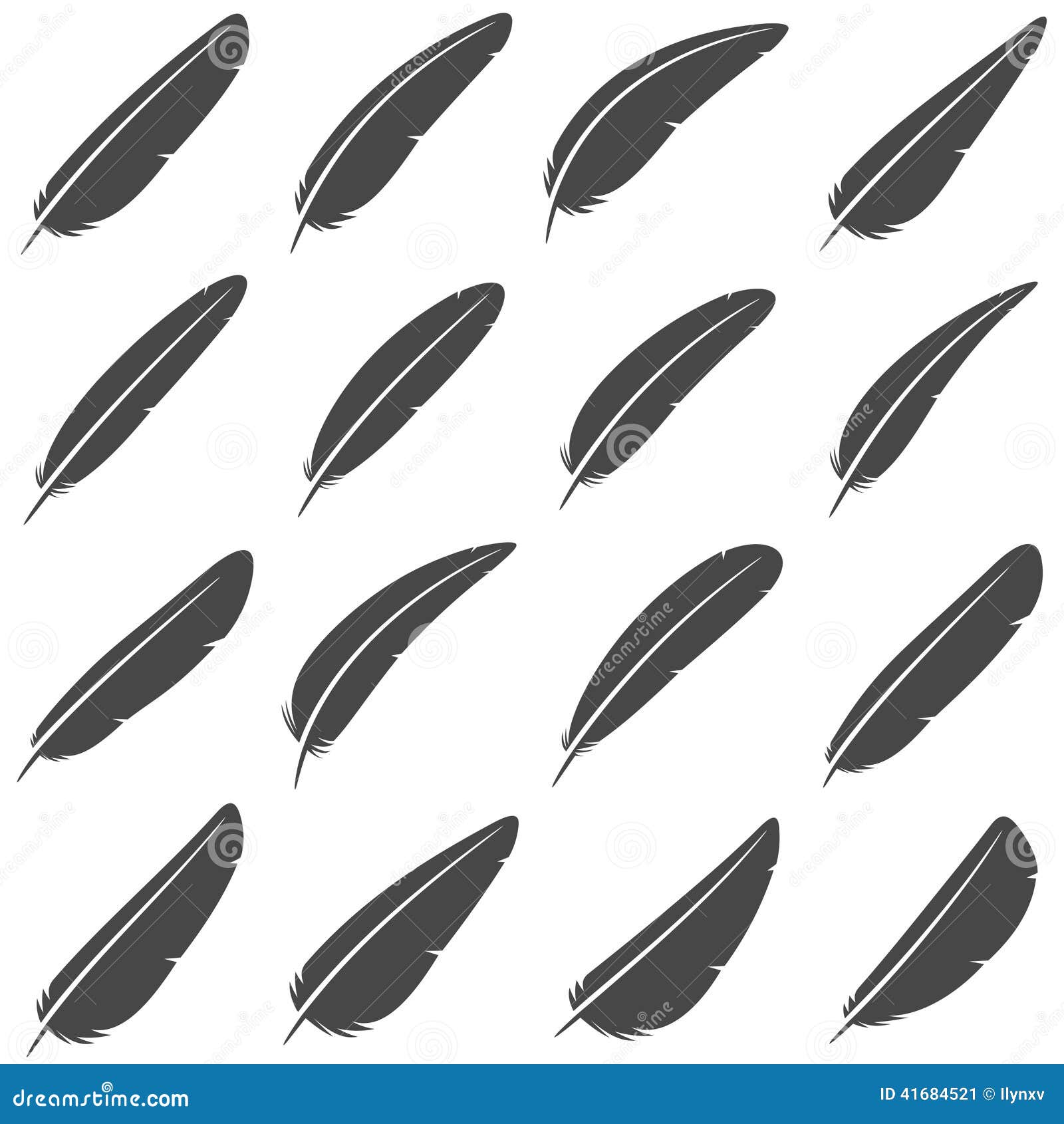 Feather icons stock vector. Illustration of sketch, isolated - 41684521