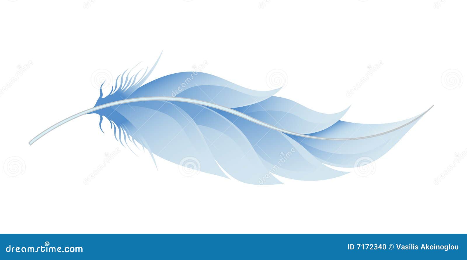 Feather illustration stock vector. Illustration of blue - 7172340
