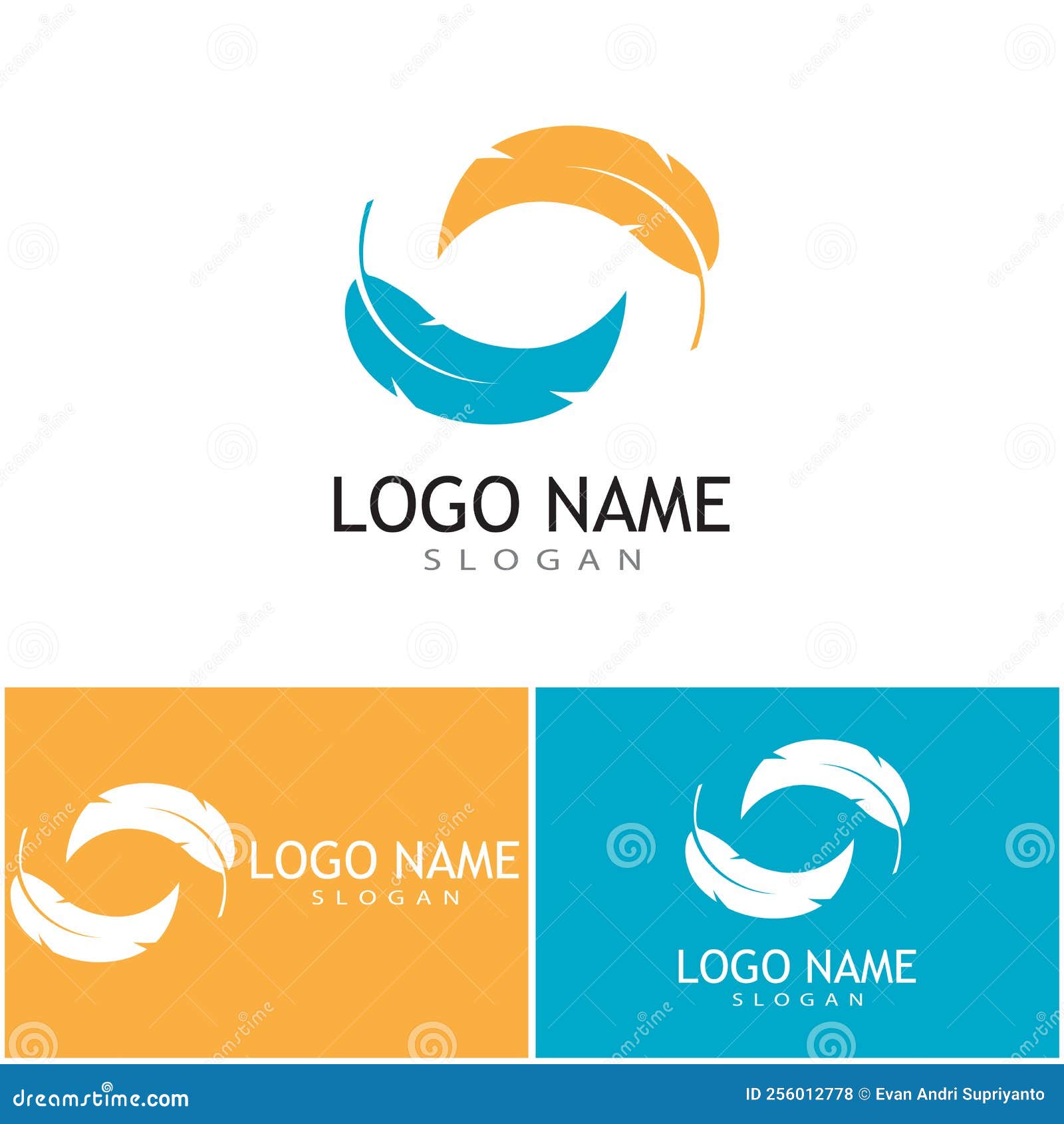 Feather Ilustration Logo Vector Template Design Stock Vector - Illustration of modern, abstract ...