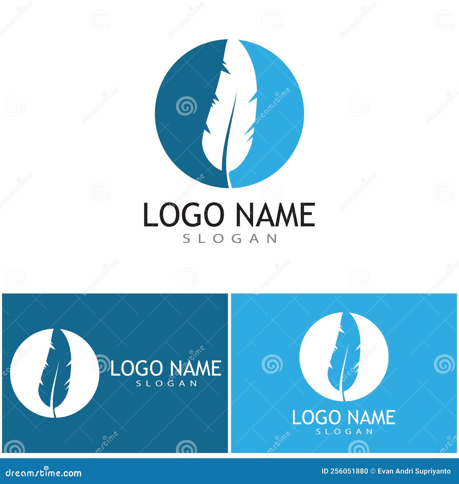 Feather Ilustration Logo Vector Template Design Stock Vector ...