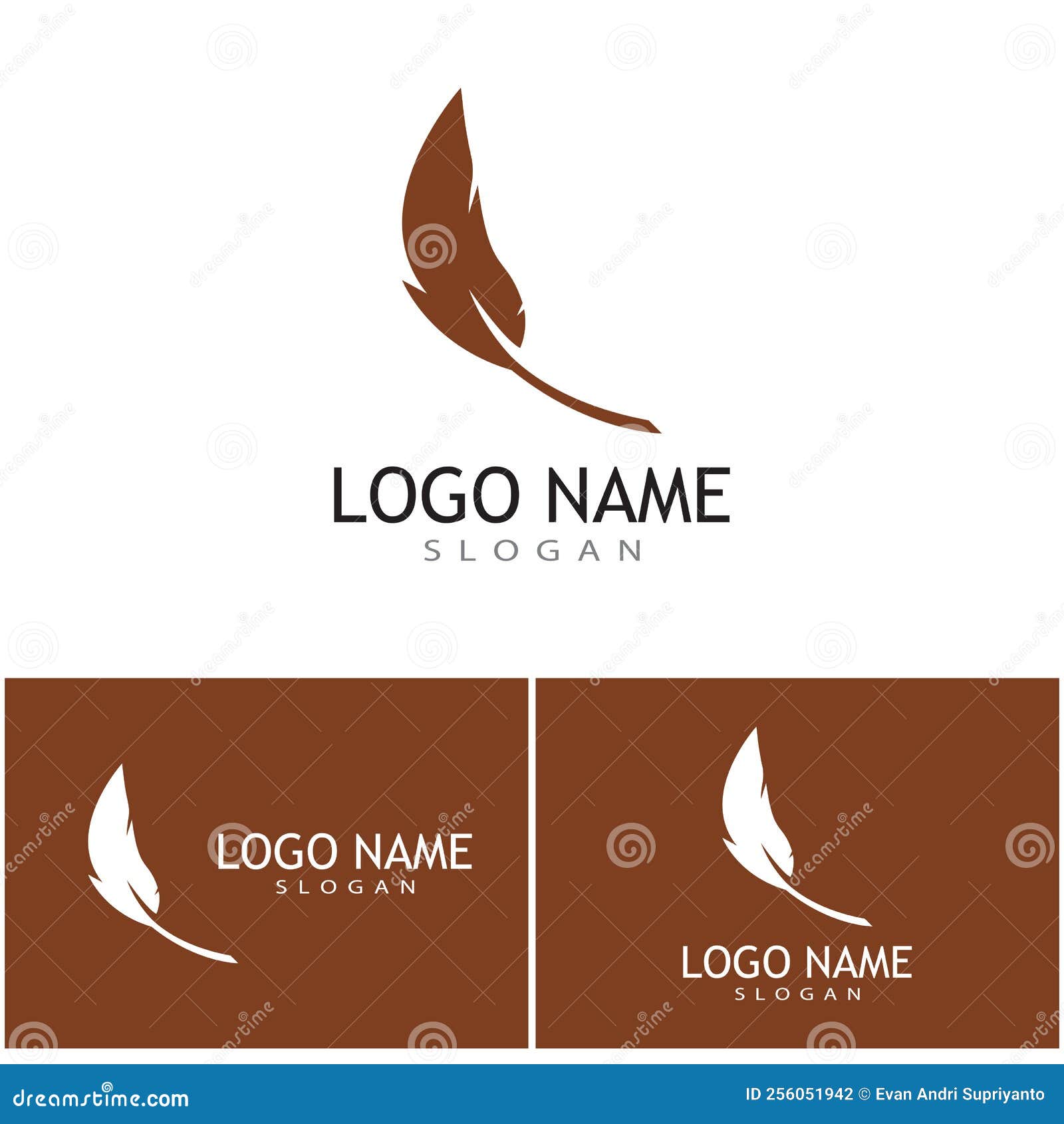 Feather Ilustration Logo Vector Template Design Stock Vector ...