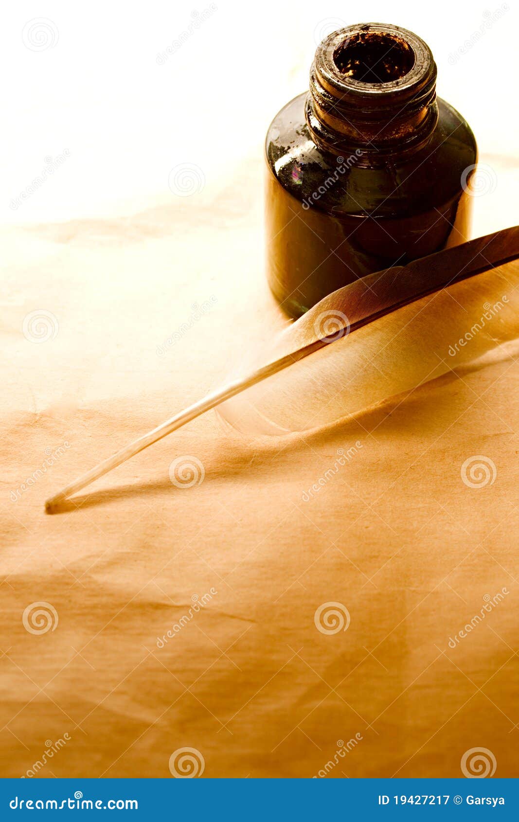Feather and ink bottle stock image. Image of inkpot, design - 19427217