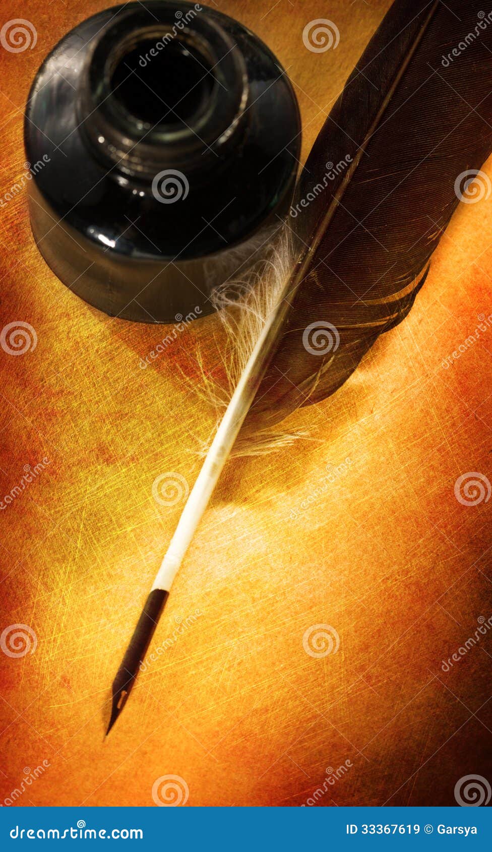 Feather ink bottle stock image. Image of handle, education - 33367619