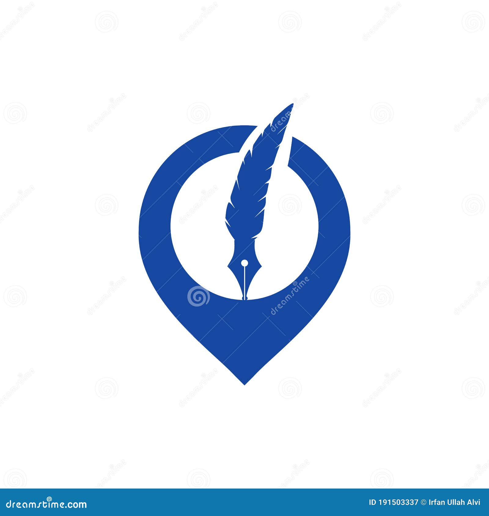 Feather Pin Vector Logo Design. Stock Vector - Illustration of ...