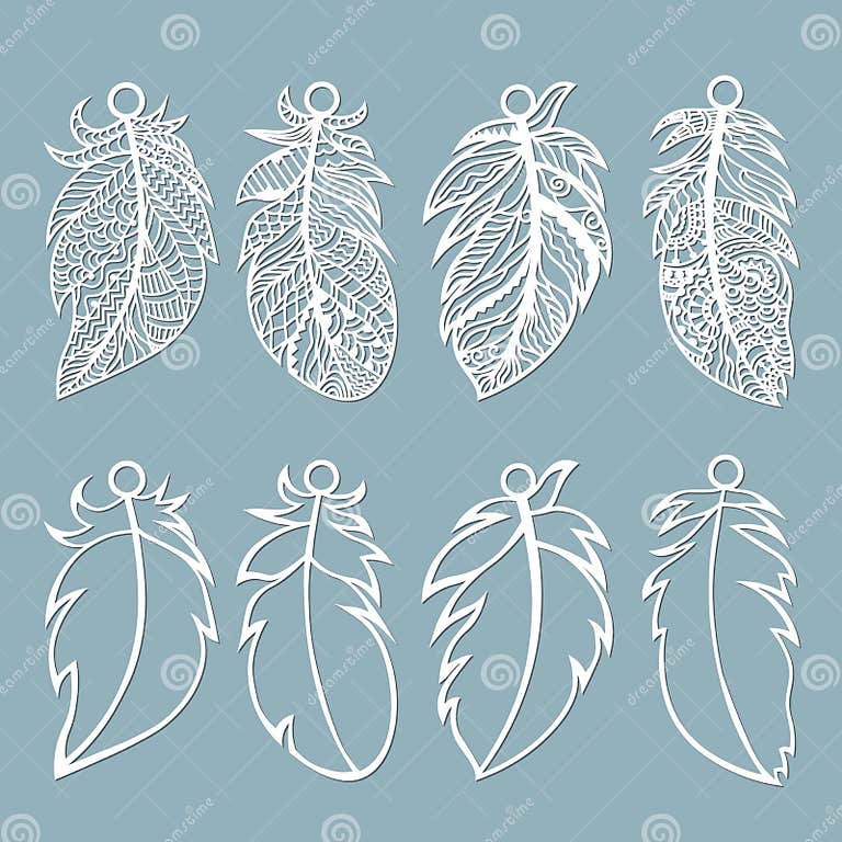 Feather. Laser Cut. Feathers on a String. Template for Laser Cutting ...