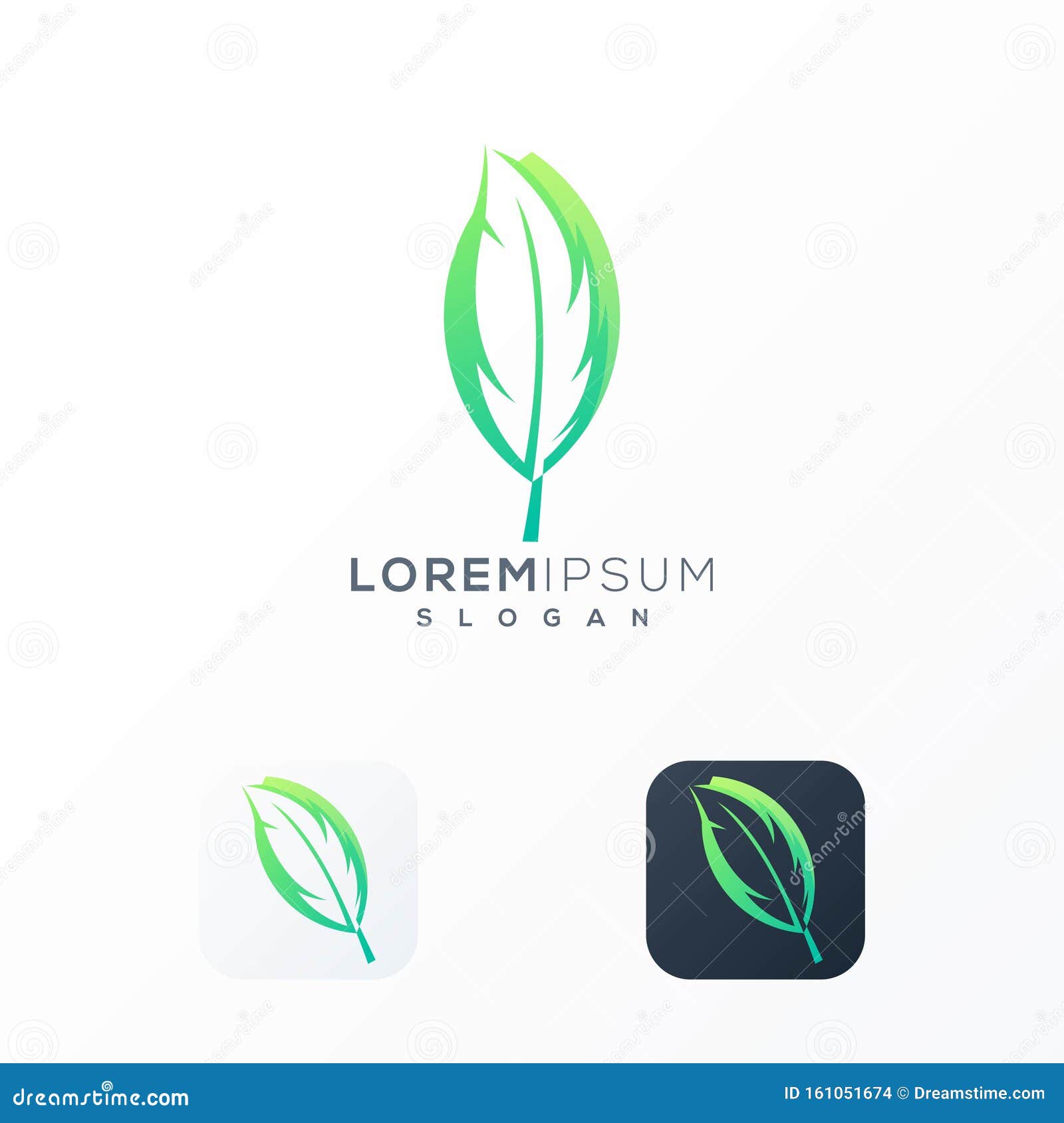 Feather Leaf Logo Design Ready To Use Stock Vector - Illustration of ... Feather Leaf Logo Design Ready To Use Stock Vector - Illustration of ...