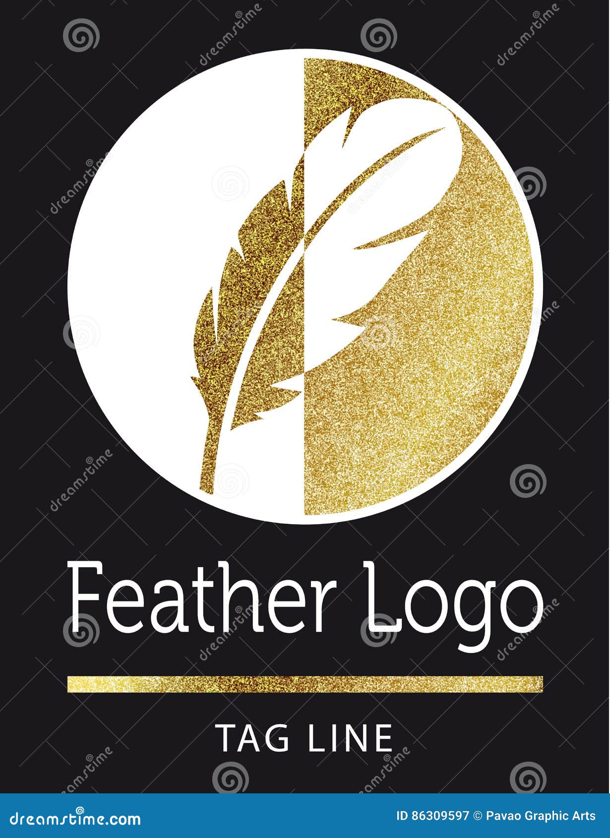 Feather Ink Pen Logo Illustartion Design Royalty-Free Stock Photo ...