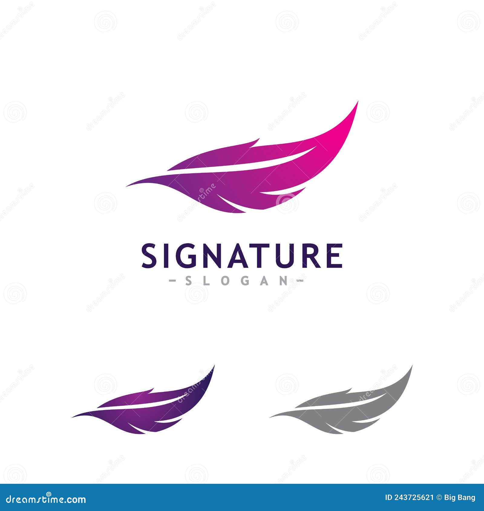 Feather Logo Concepts Creative Feather Logo Design Vector Stock Vector ...