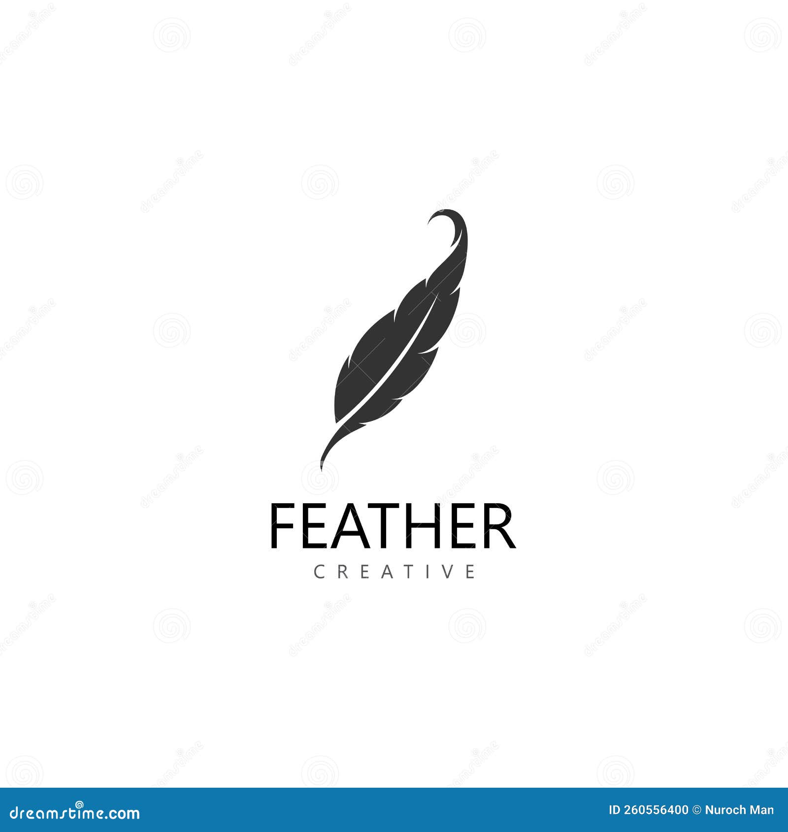 Feather Logo Icon Vector Template. Stock Vector - Illustration of icon ...