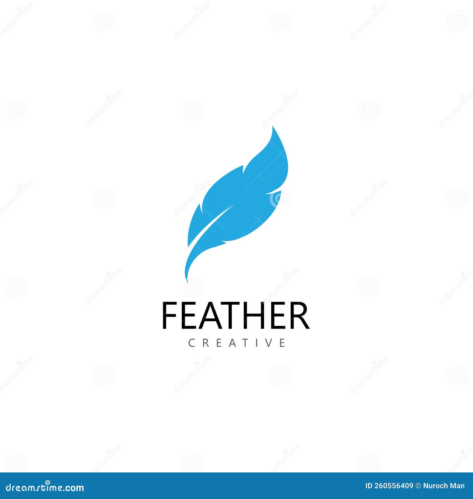Feather Logo Icon Vector Template. Stock Vector - Illustration of ...