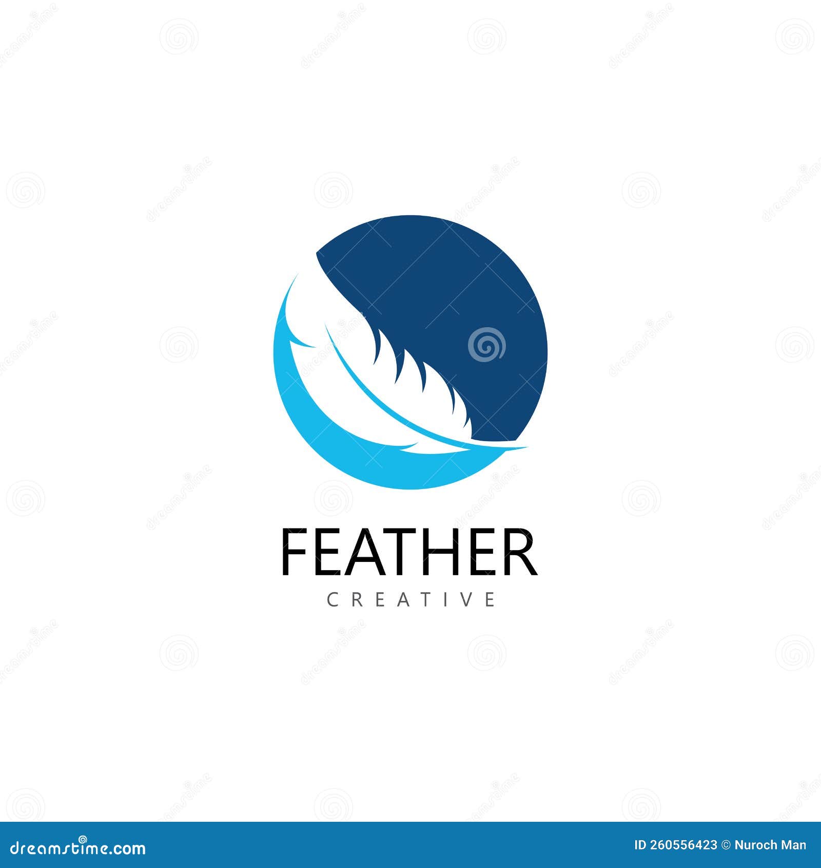 Feather Logo Icon Vector Template. Stock Vector - Illustration of white ...