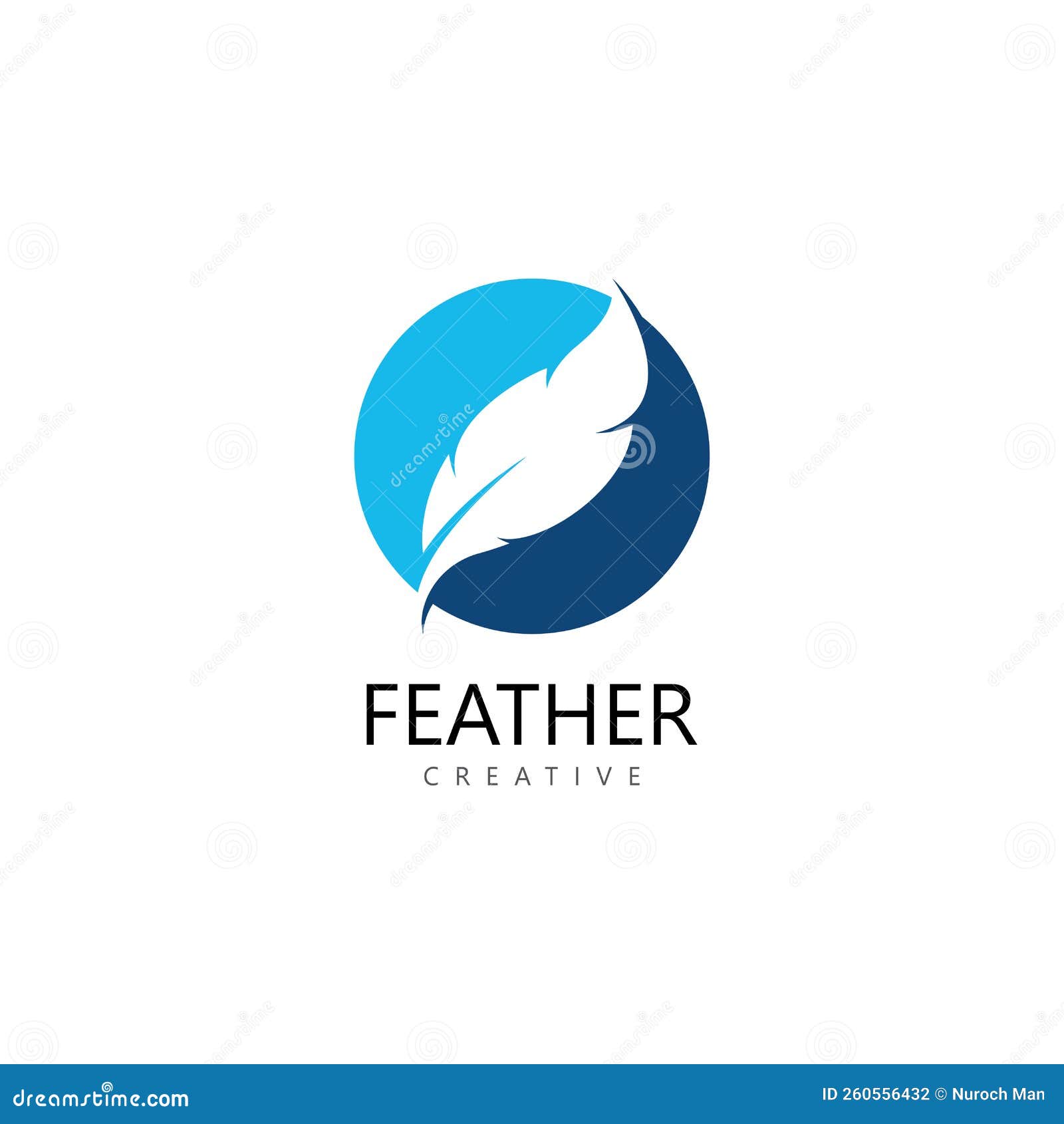 Feather Logo Icon Vector Template. Stock Vector - Illustration of ...