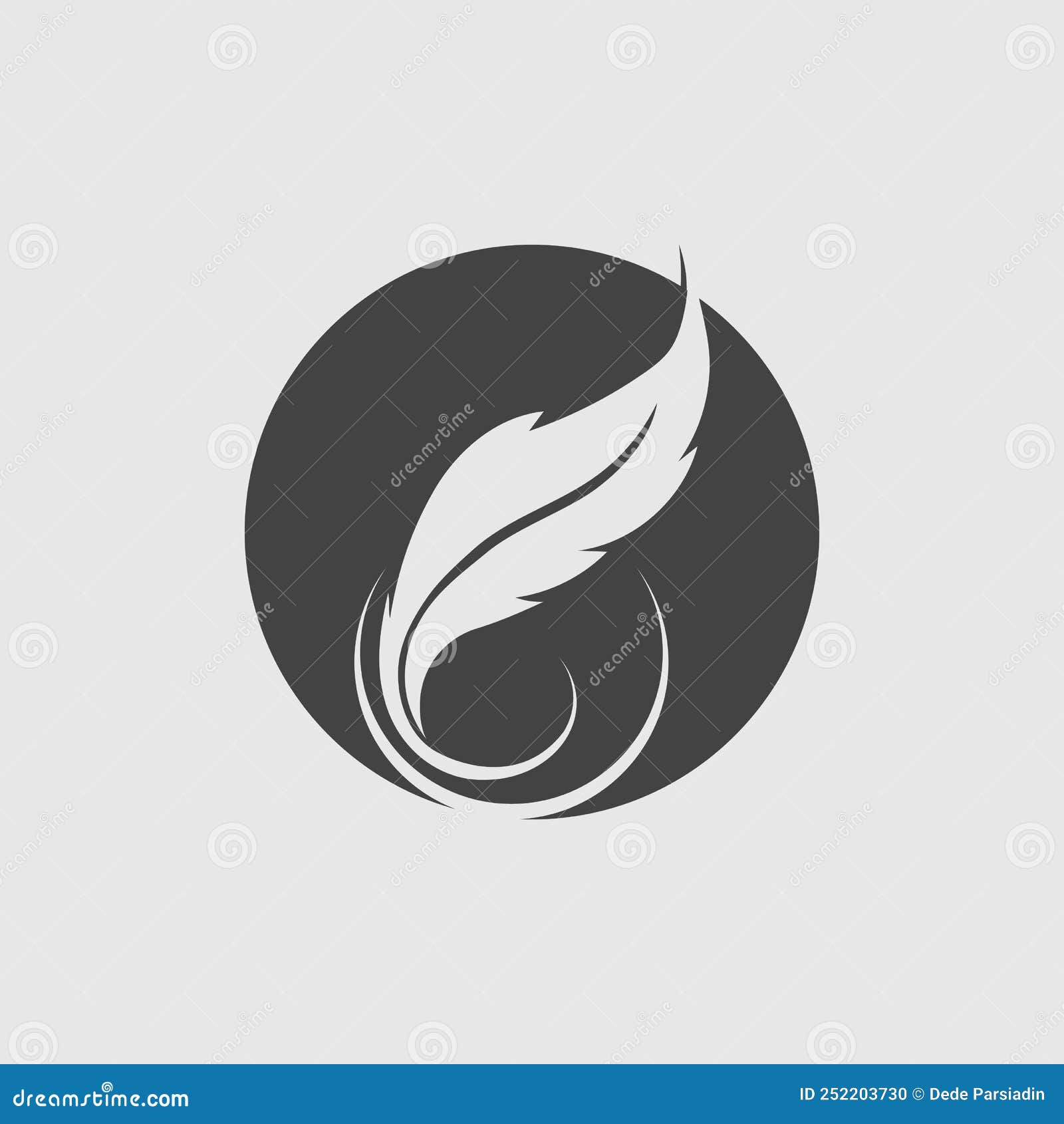 Feather Logo Images Illustration Design Template Stock Vector ...