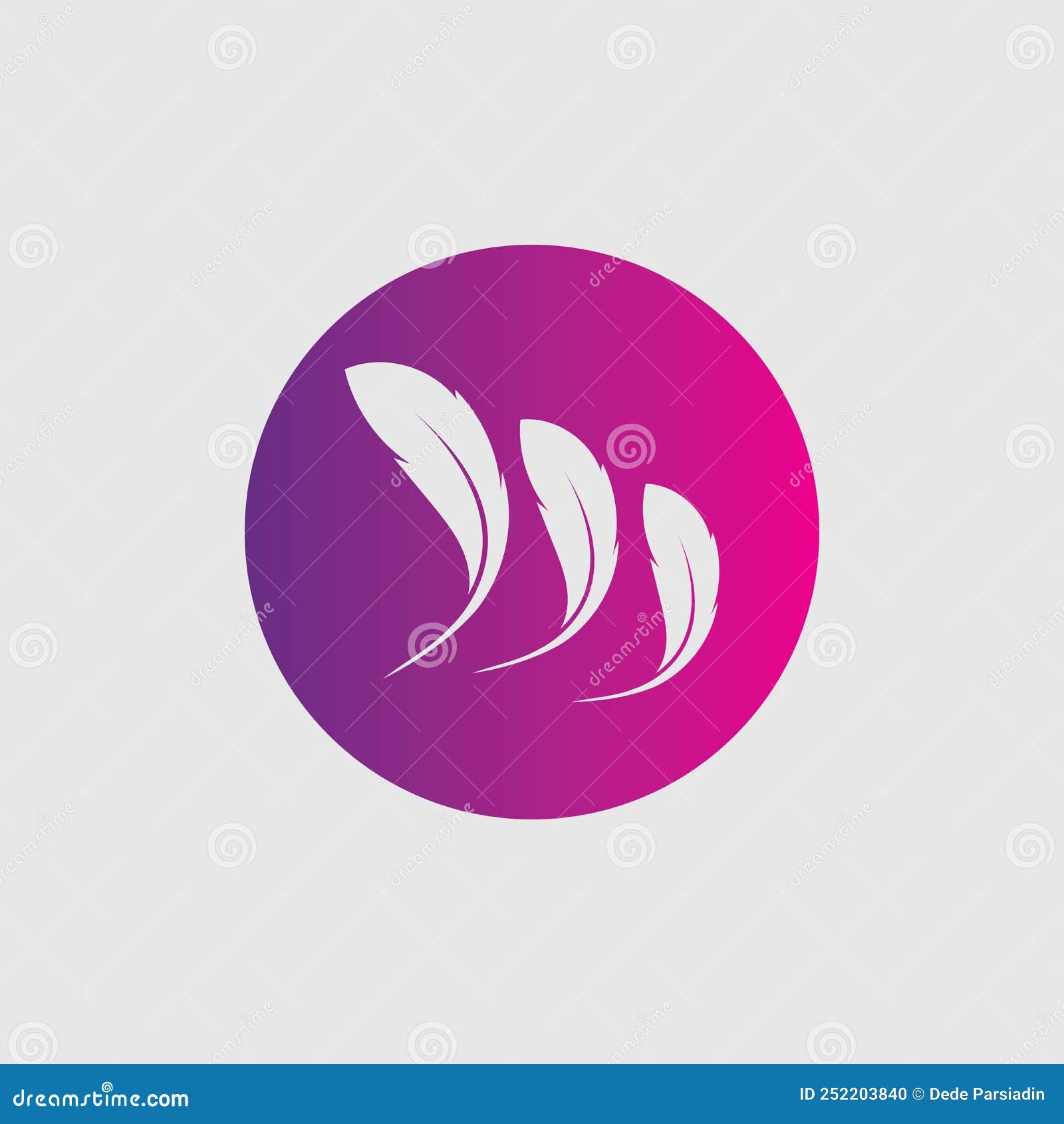 Feather Logo Images Illustration Design Template Stock Vector ...
