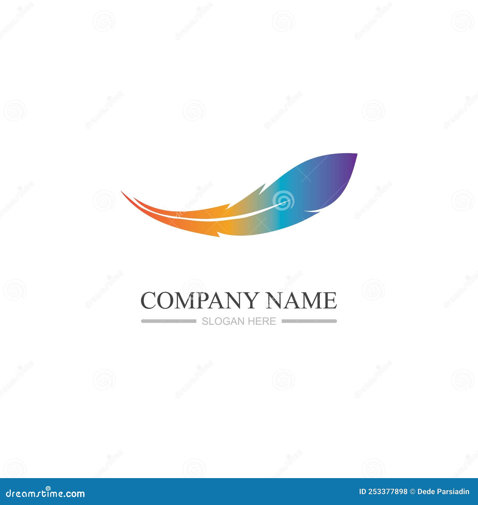 Feather Logo Images Illustration Design Template Stock Vector ...