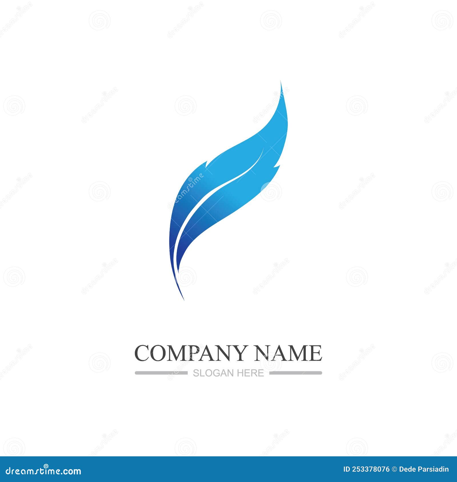 Feather Logo Images Illustration Design Template Stock Vector ...