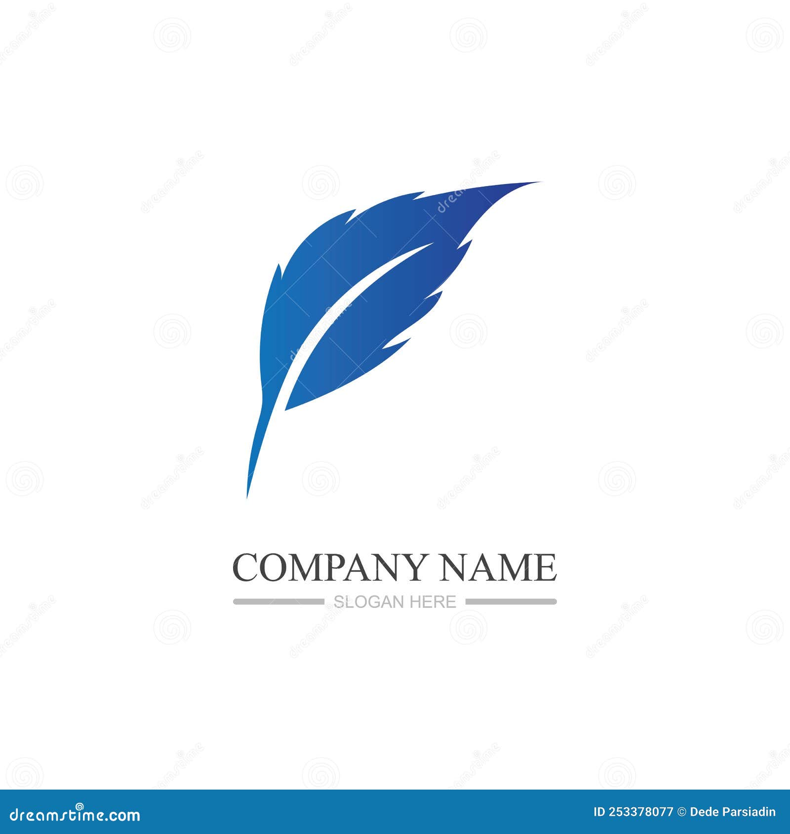 Feather Logo Images Illustration Design Template Stock Vector ...