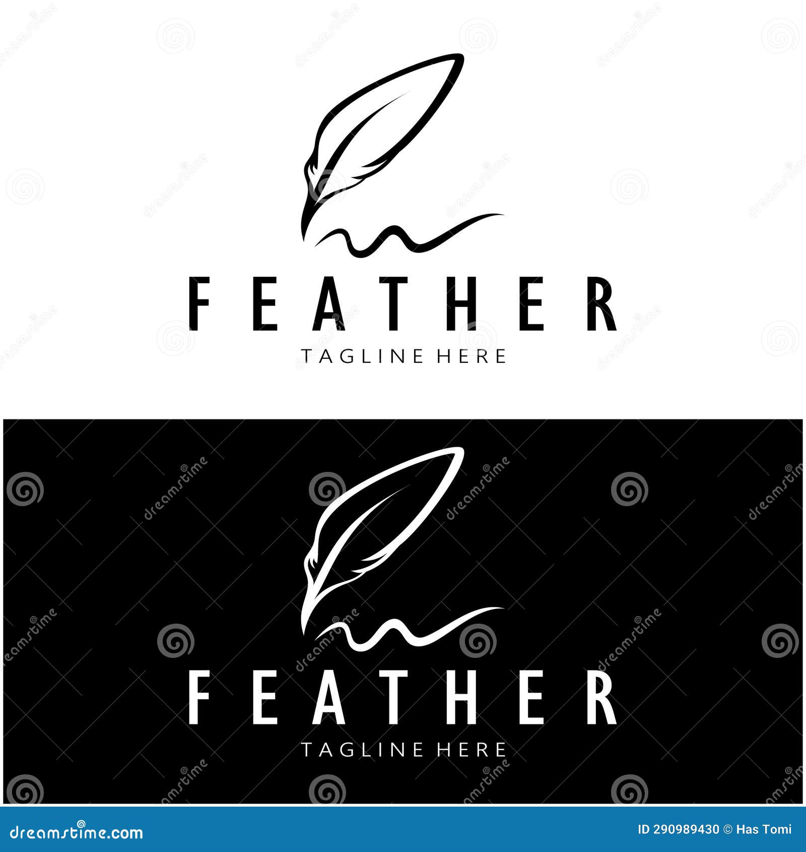 Feather Logo, Feather Pen Logo, Law Firm Feather Logo Vector Simple ...