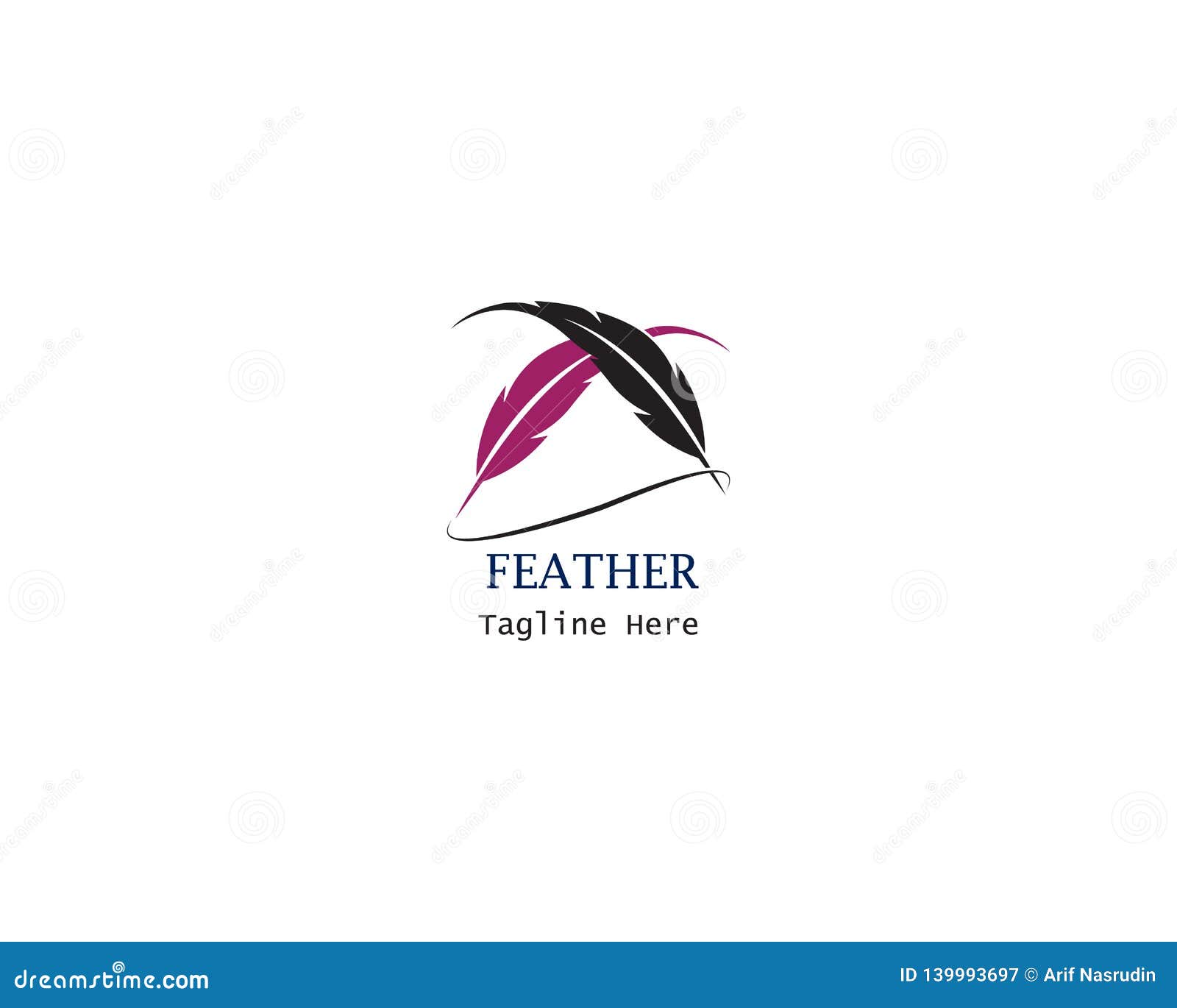Feather Logo Template Vector Illustration Stock Illustration ...