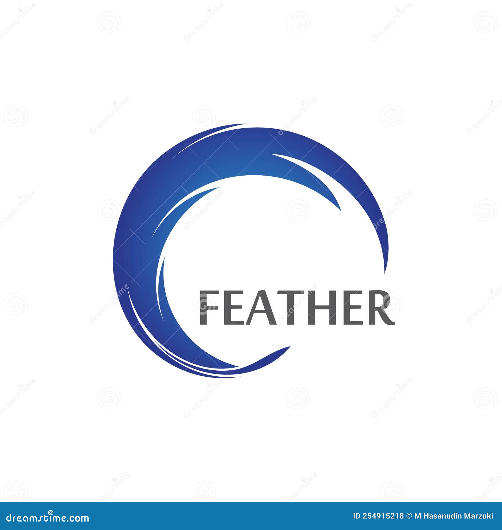 Feather Logo Vector Template Stock Vector - Illustration of color ...