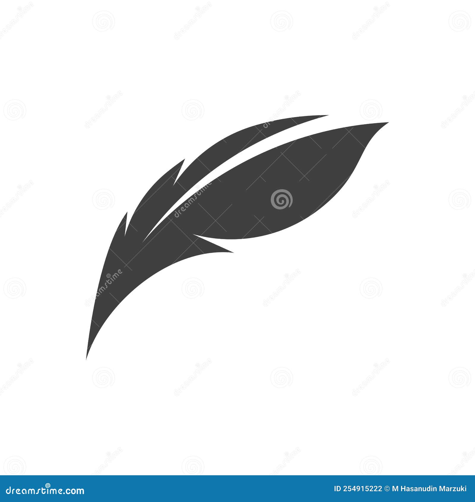 Feather Logo Vector Template Stock Vector - Illustration of write ...