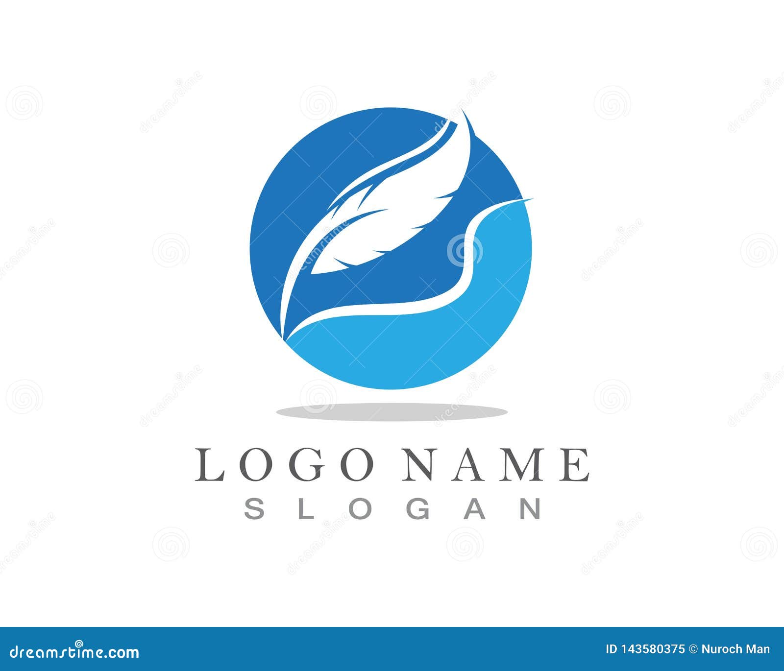 Feather Logo Vector Template Sign Stock Illustration - Illustration of ...