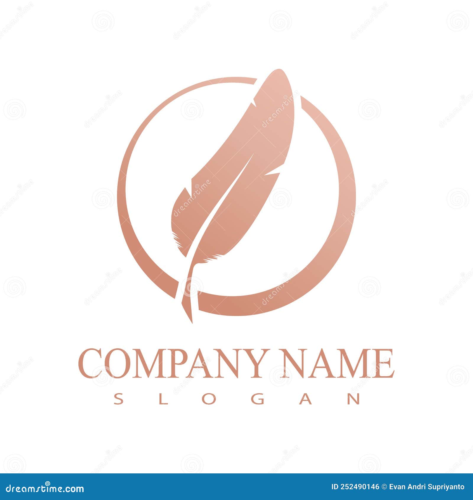 Feather Logo Vector Template Symbol Design Stock Vector - Illustration ...