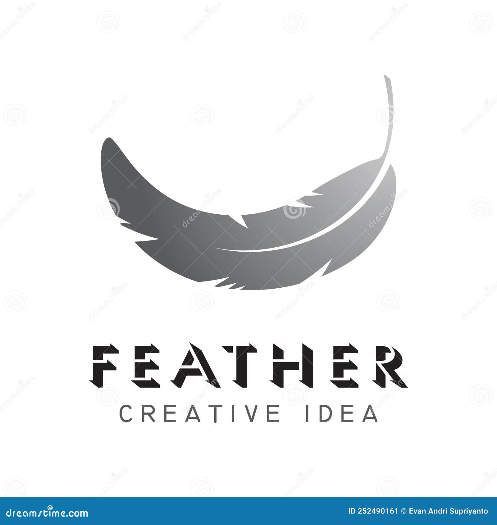 Feather Logo Vector Template Symbol Design Stock Vector - Illustration ...