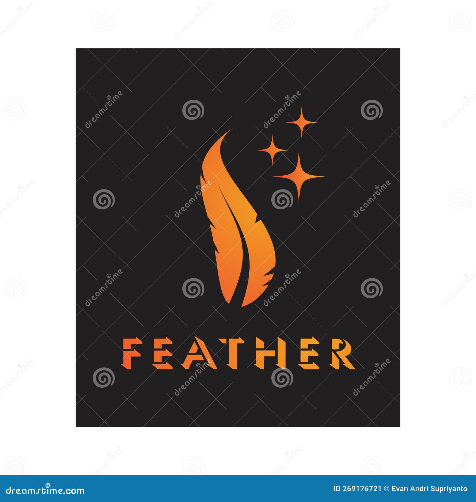 Feather Logo Vector Template and Symbol Design Stock Vector ...