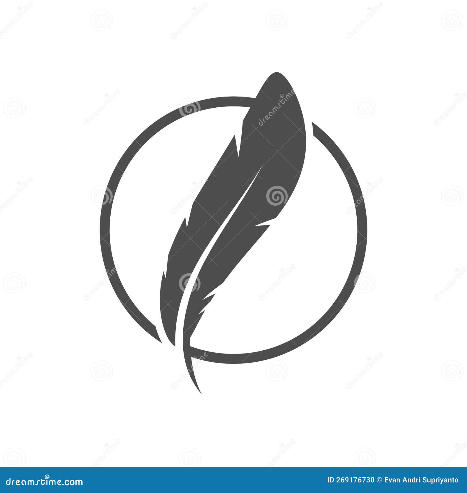 Feather Logo Vector Template and Symbol Design Stock Vector ...
