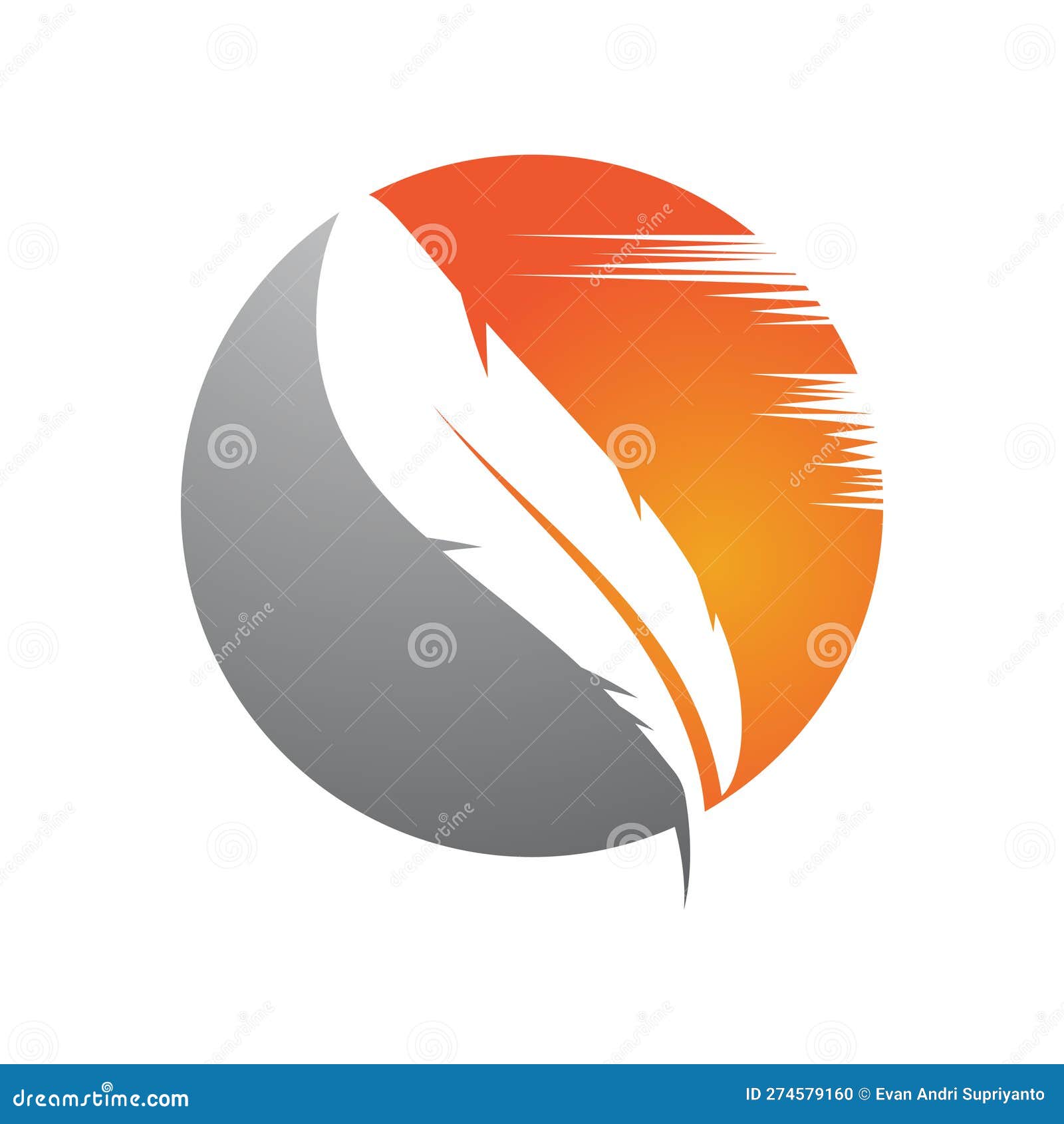 Feather Logo Vector Template and Symbol Design Stock Vector ...