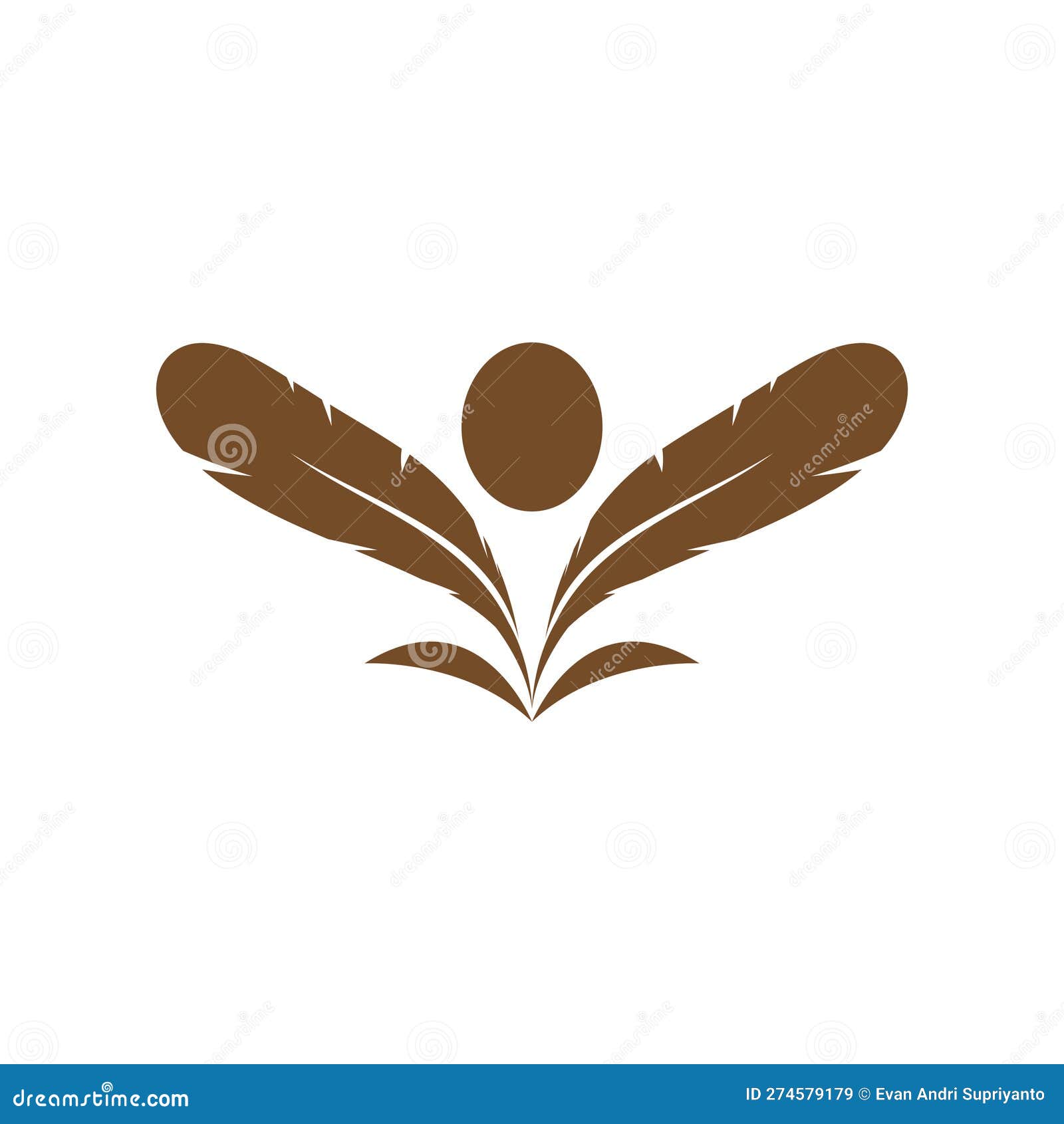 Feather Logo Vector Template and Symbol Design Stock Vector ...